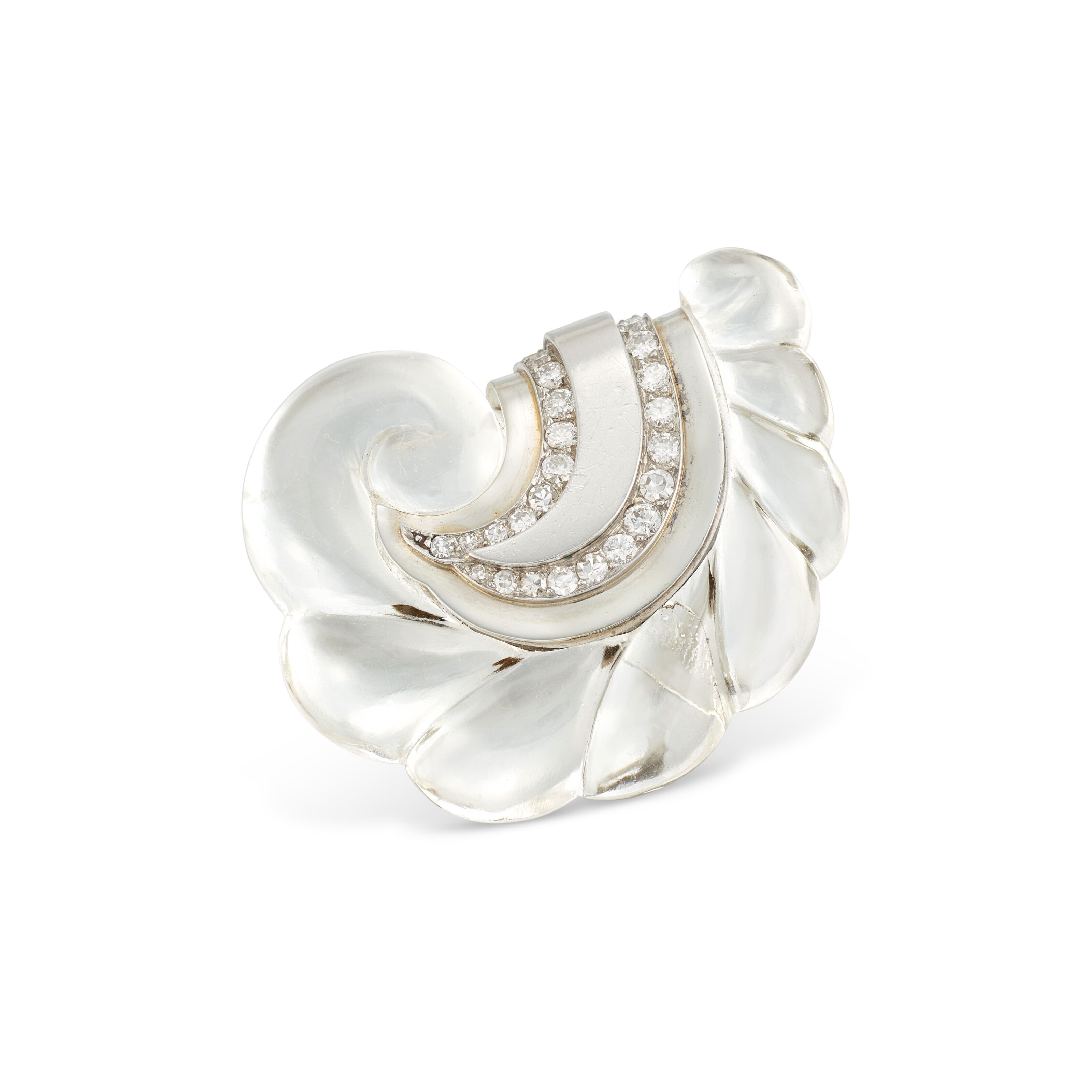 ROCK CRYSTAL AND DIAMOND BROOCH, | Christie’s