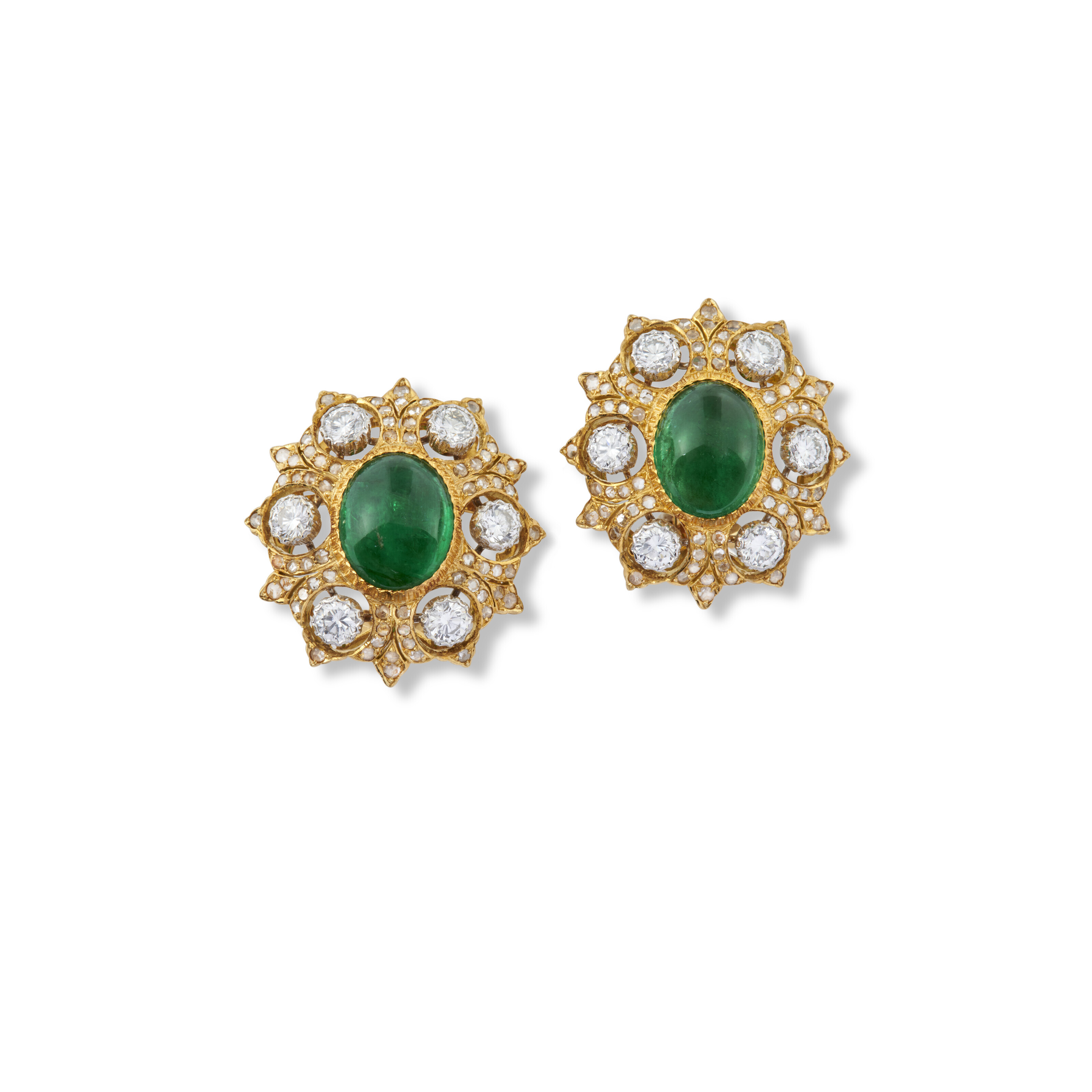 BUCCELLATI EMERALD AND DIAMOND EARRINGS, | Christie’s