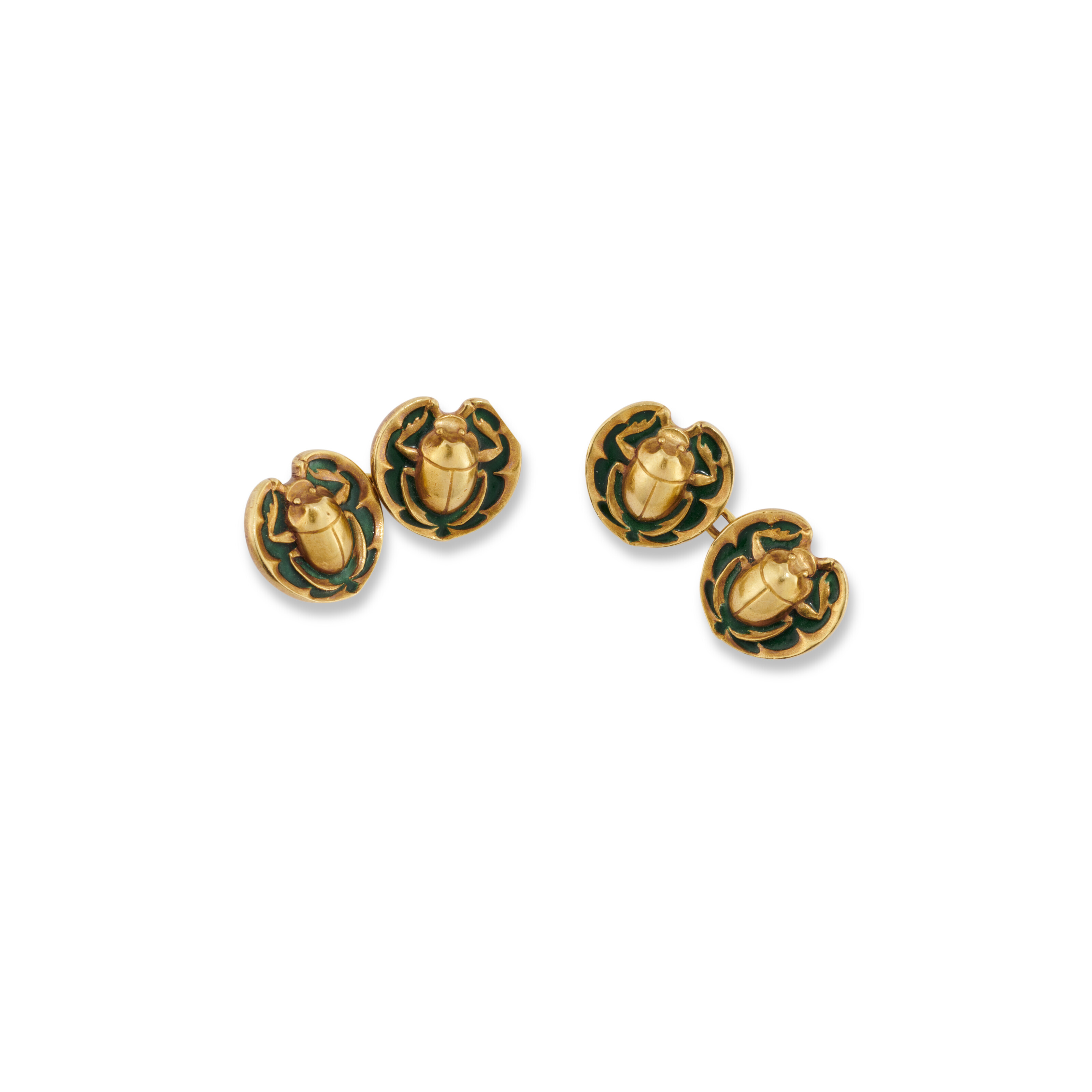 LALIQUE ENAMEL CUFFLINKS, | Christie’s