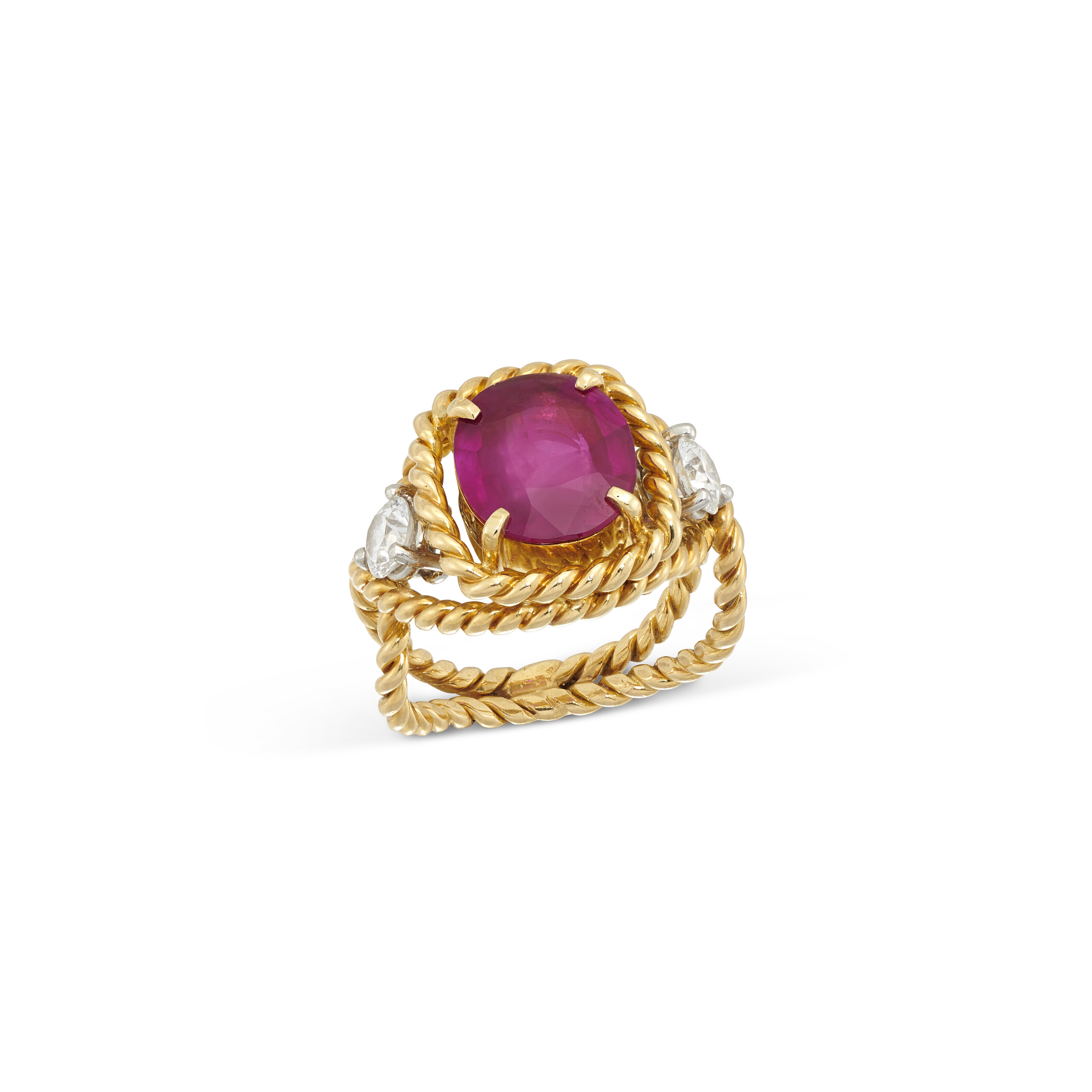 SCHLUMBERGER FOR TIFFANY & CO RUBY AND DIAMOND 'ROPE' RING, | Christie’s