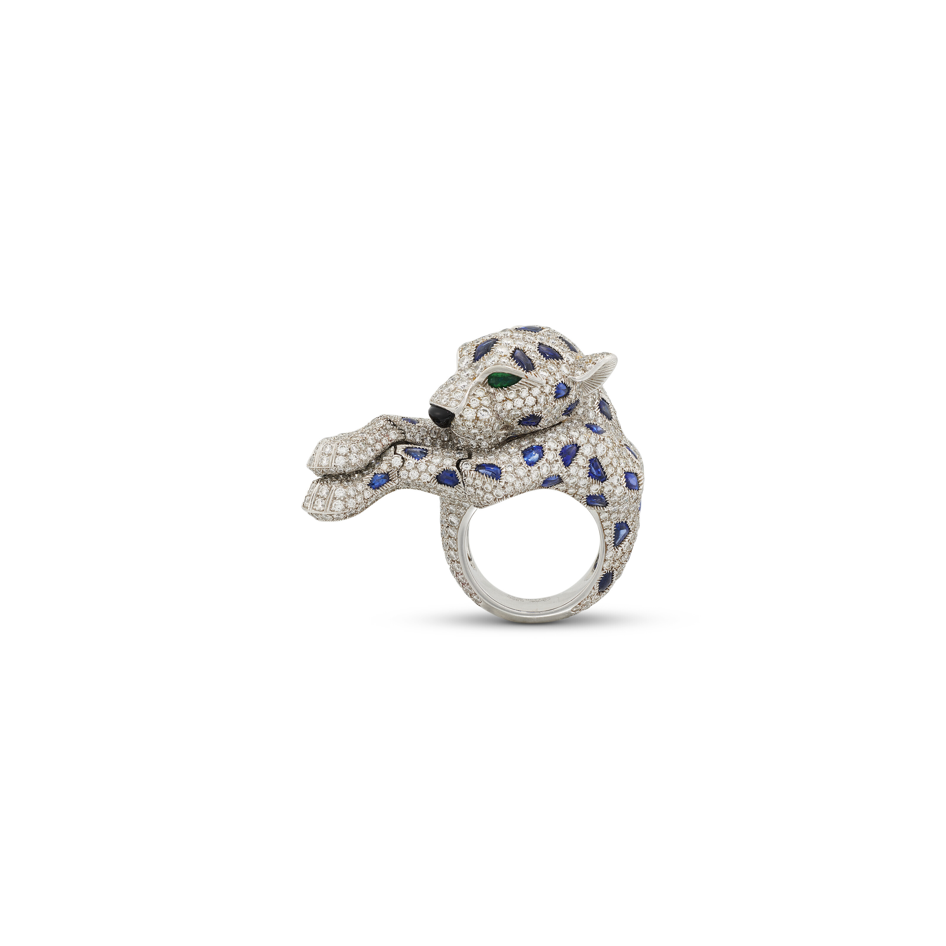 CARTIER SAPPHIRE AND DIAMOND 'PANTHÈRE' RING, | Christie’s