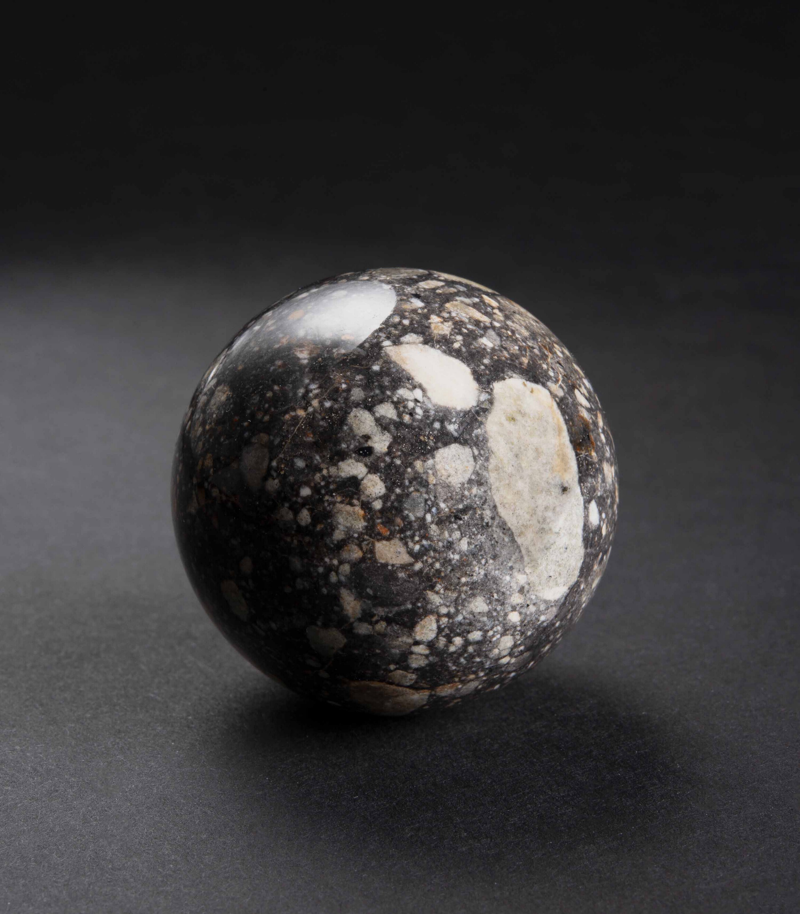 RARE LUNAR SPHERE — NWA 11444, The Moon – lunar feldspathic breccia ...