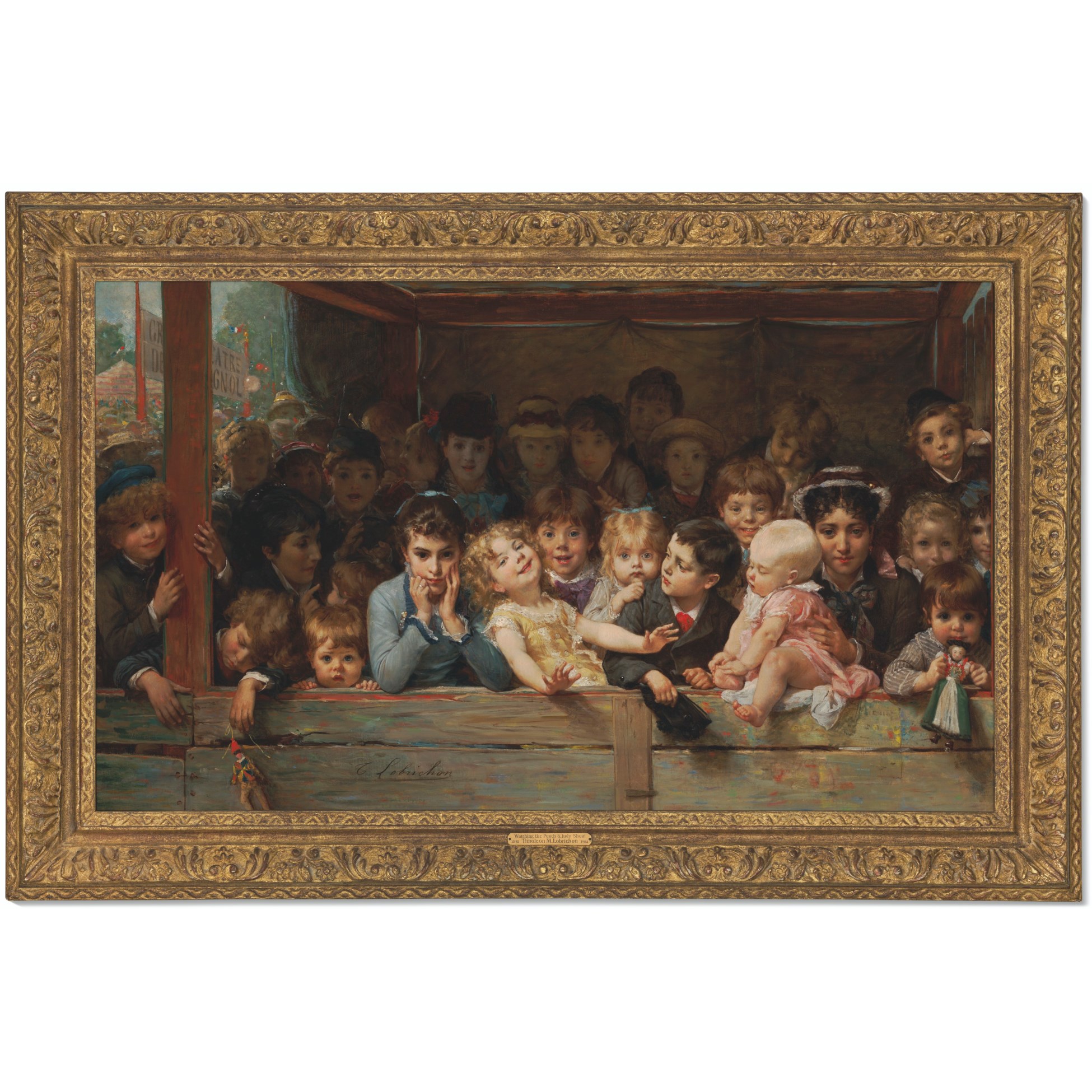 TIMOLÉON MARIE LOBRICHON (FRENCH, 1831-1914), Watching the Punch and ...