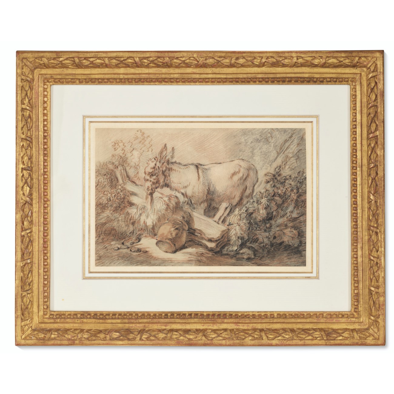 JEAN-BAPTISTE-MARIE HUET (PARIS 1745-1811), A donkey in a landscape ...