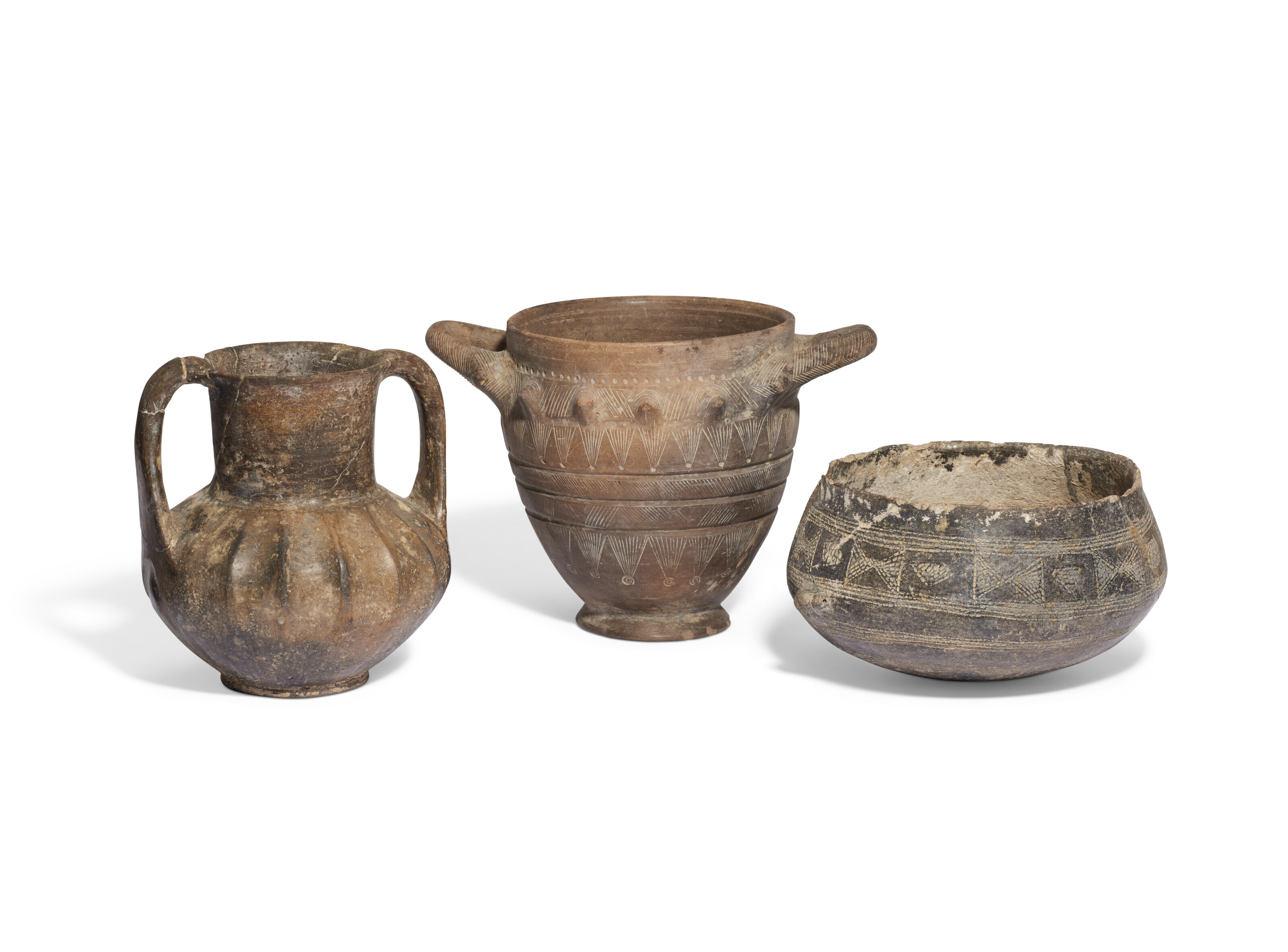 A PARTHIAN TURQUOISE GLAZED POTTERY AMPHORA, IRAN, CIRCA 2ND-3RD ...