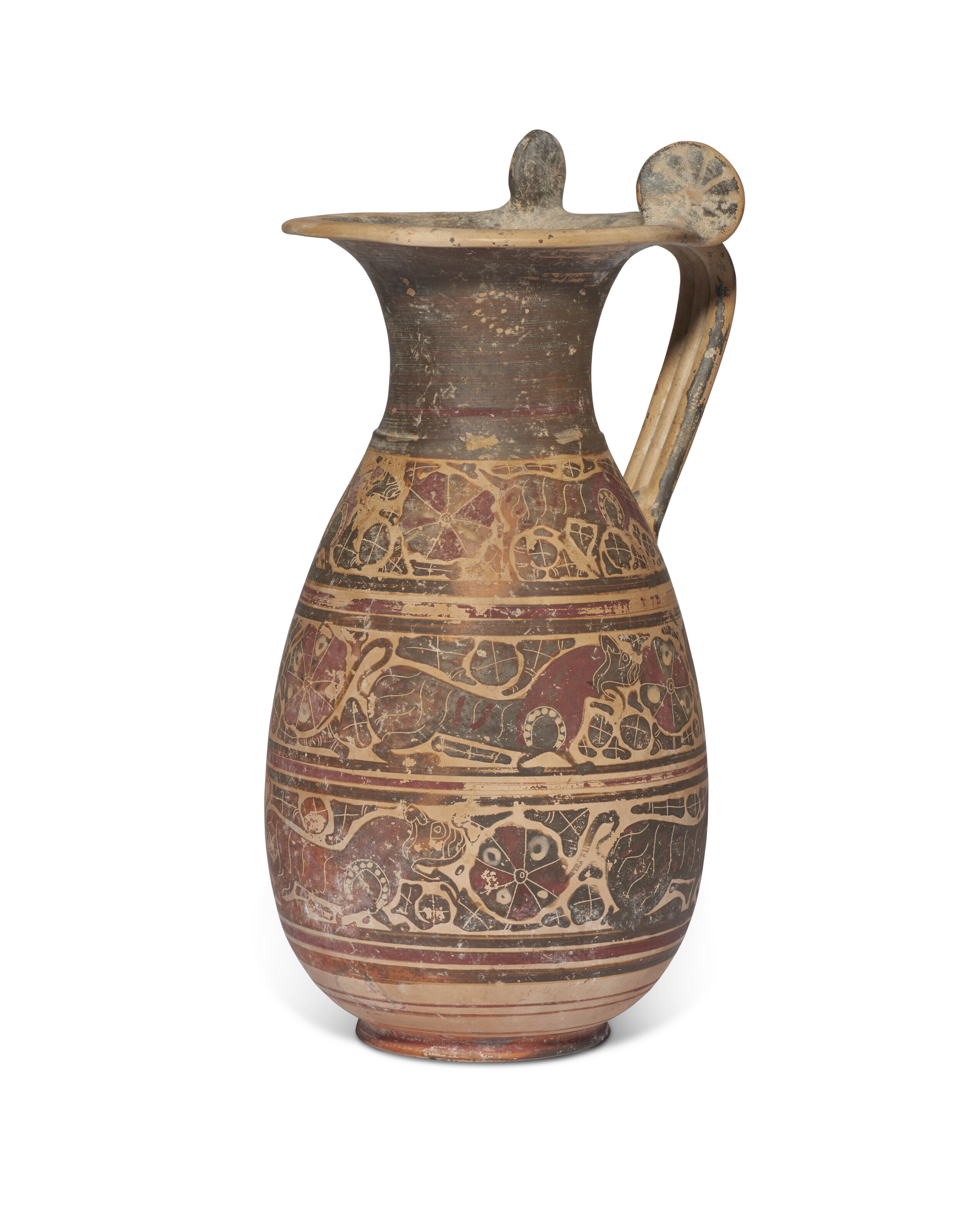A PARTHIAN TURQUOISE GLAZED POTTERY AMPHORA, IRAN, CIRCA 2ND-3RD ...