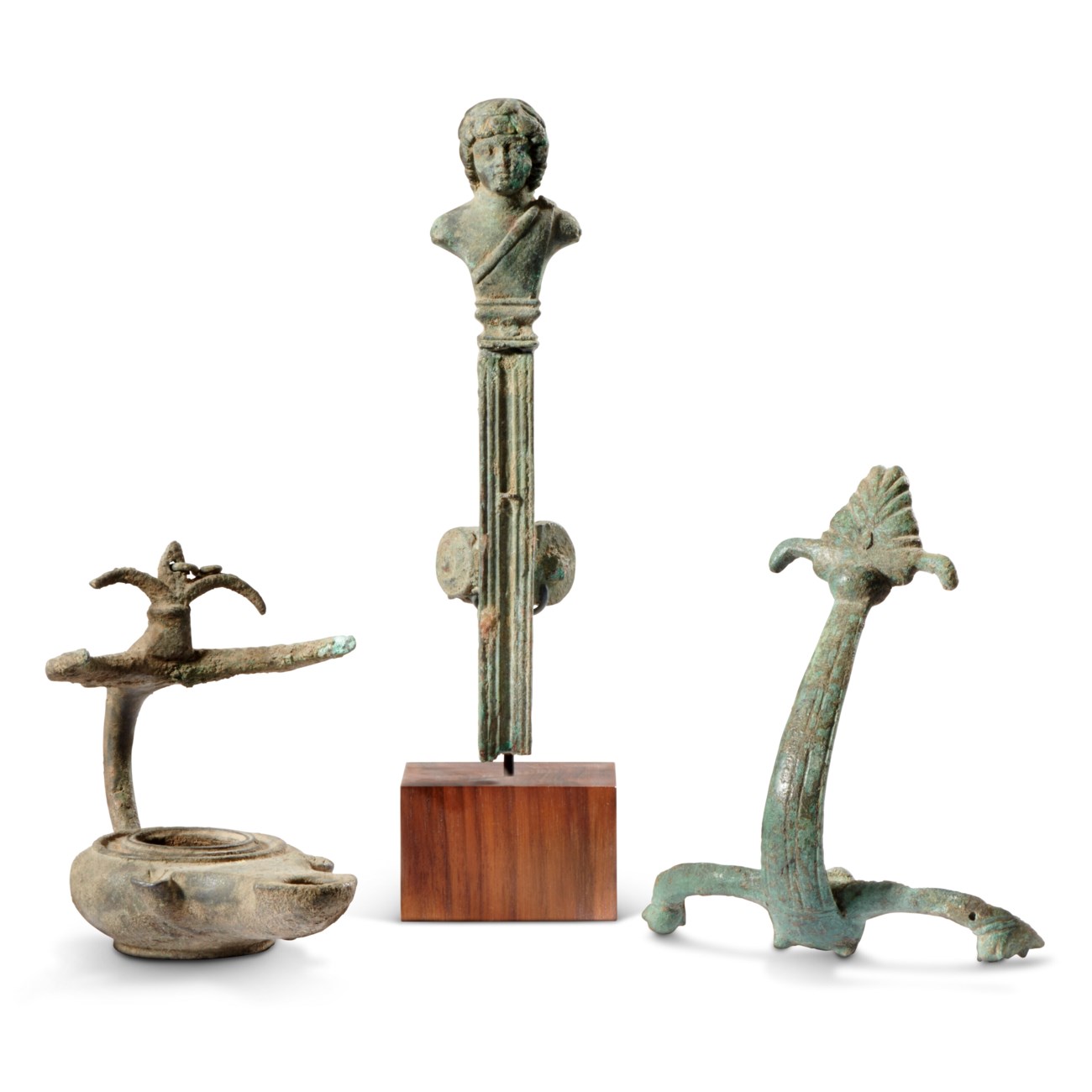 THREE ETRUSCAN AND ROMAN BRONZE OBJECTS, CIRCA 2ND CENTURY B.C. -3RD ...