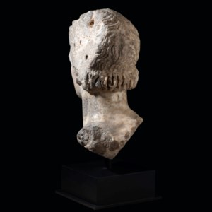 A MONUMENTAL GREEK HEAD OF ALEXANDER THE GREAT, HELLENISTIC PERIOD ...