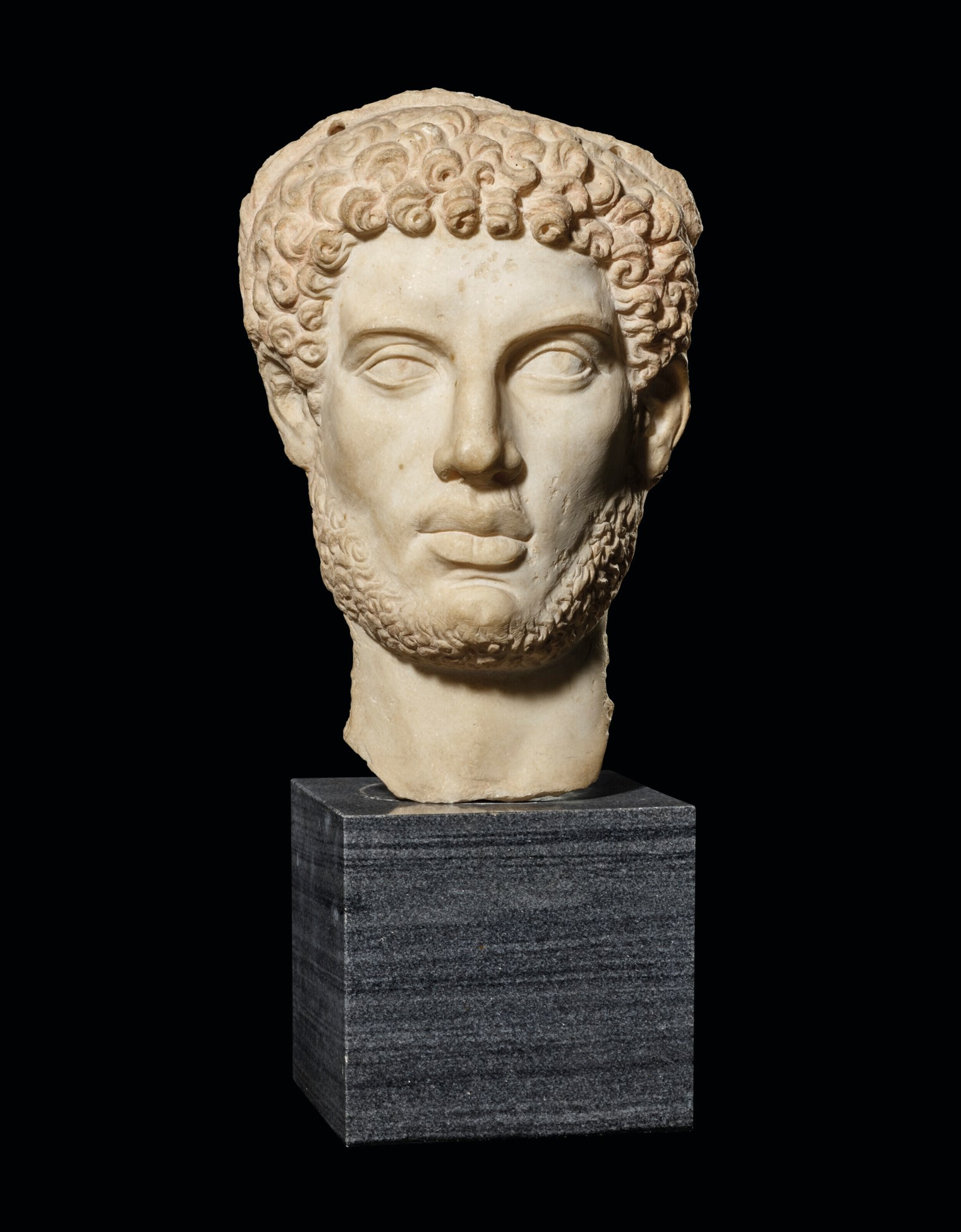 A ROMAN MARBLE MALE HEAD, CIRCA LATE 2ND CENTURY A.D. | Christie's
