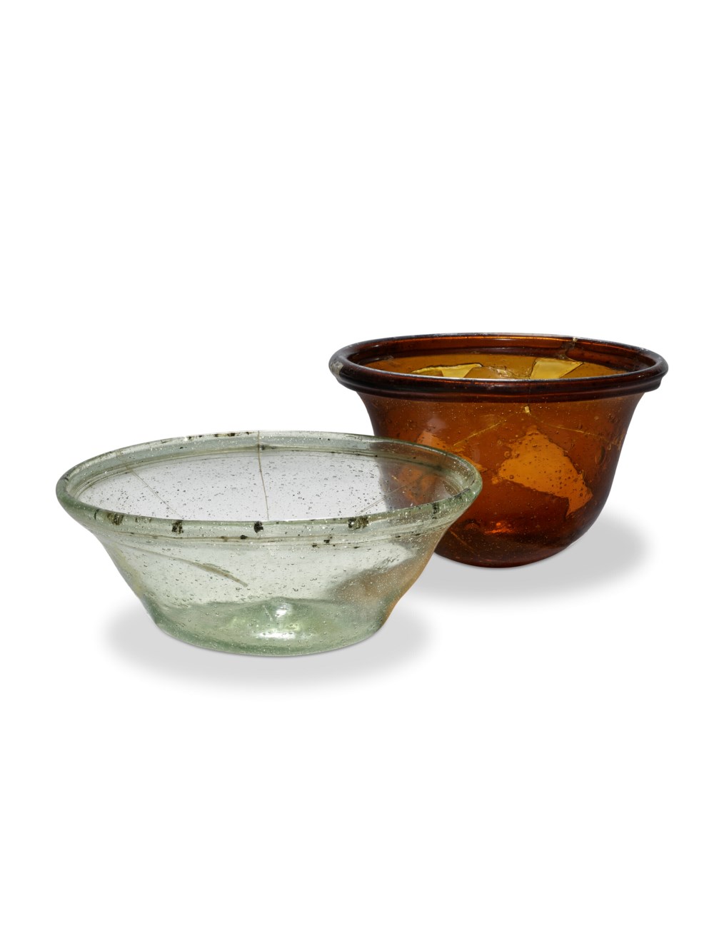 TWO MEROVINGIAN GLASS PALM CUPS, CIRCA 6TH-7TH CENTURY A.D. | Christie's