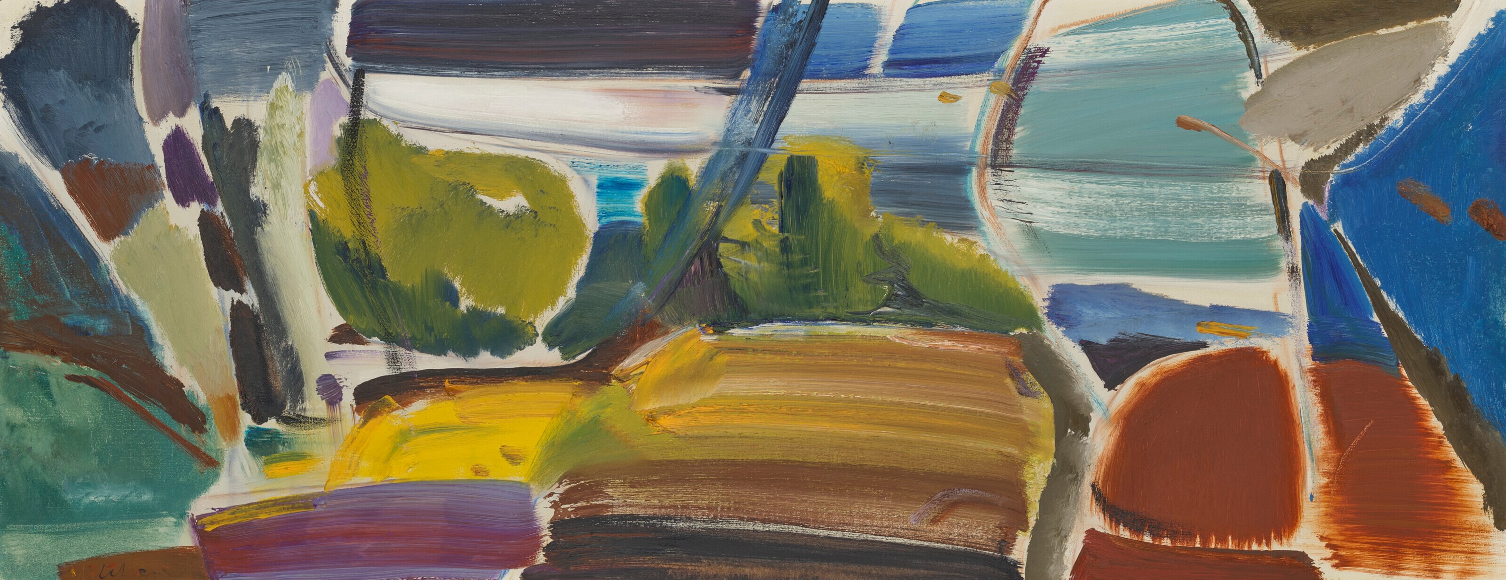 IVON HITCHENS (1893-1979), Landscape, Spaces of Woods and Hills ...