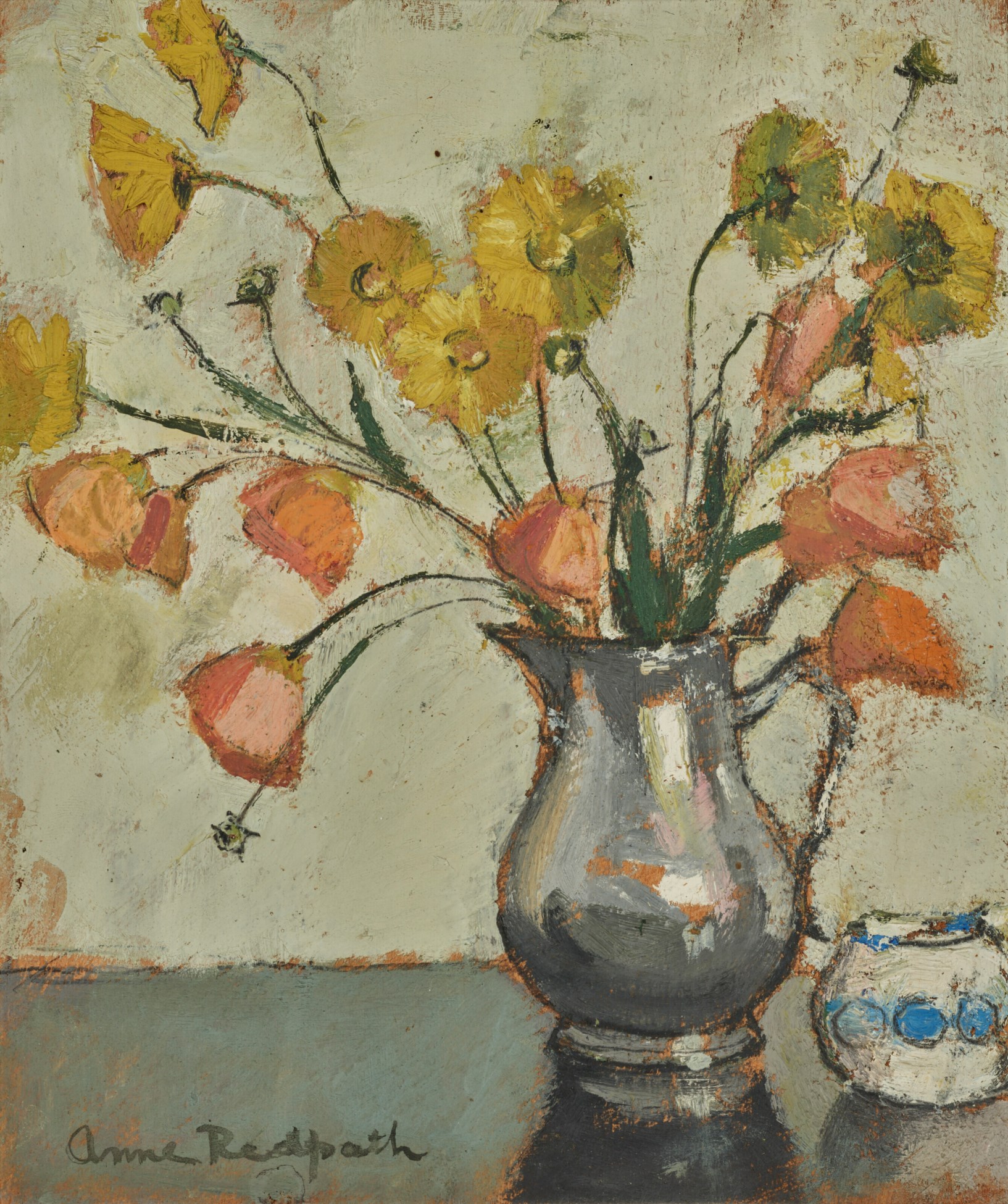 ANNE REDPATH, A.R.A. (1895-1965), Still life with jug of flowers ...