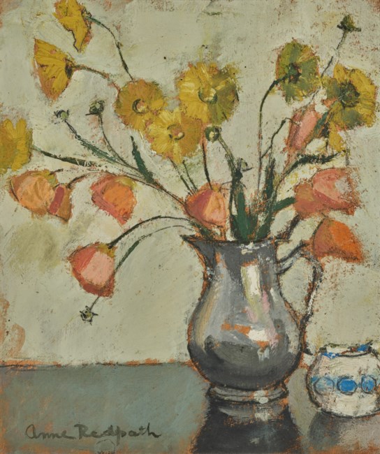 ANNE REDPATH, A.R.A. (1895-1965), Still life with jug of flowers ...