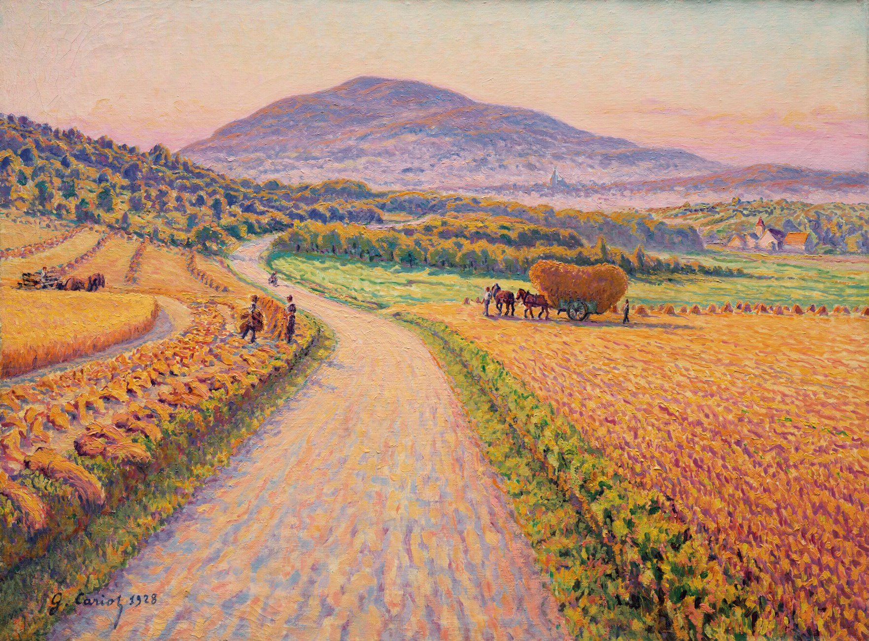 GUSTAVE CARIOT (1872-1950), Paysage aux meules de foin | Christie's