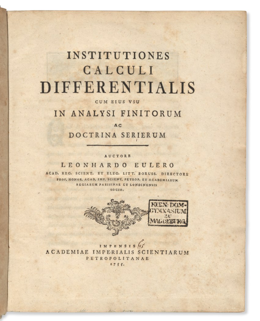EULER, Leonhard (1707-1783).