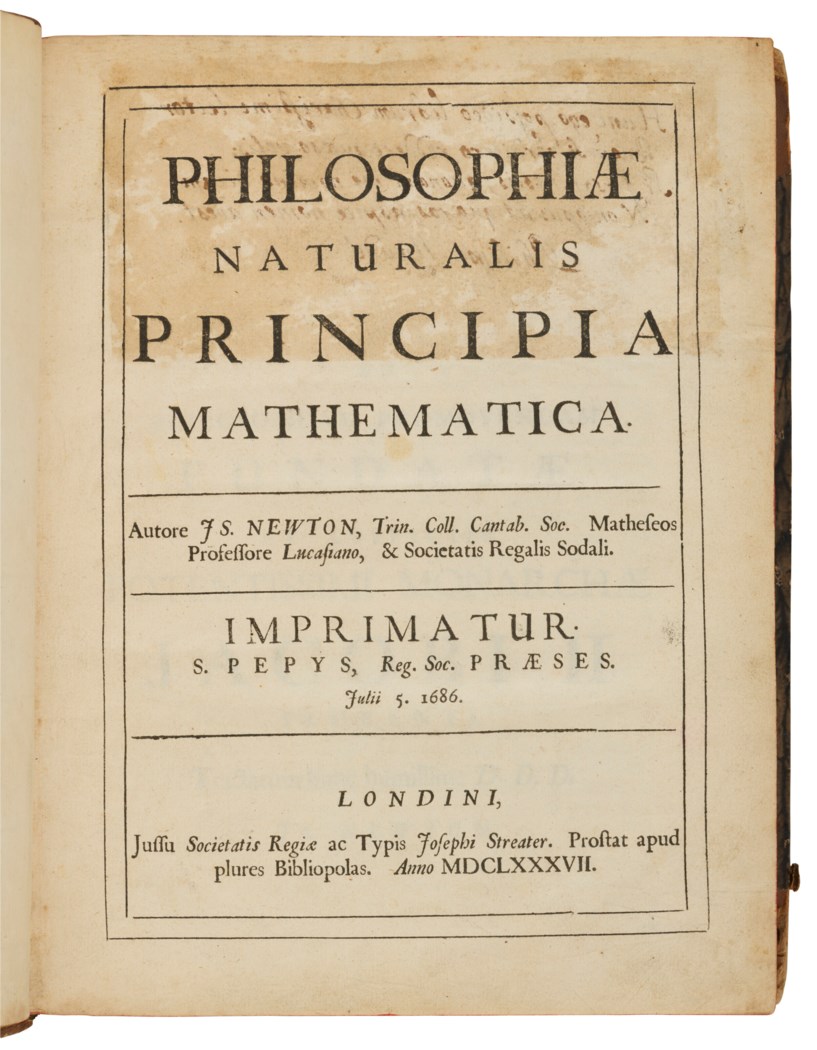 NEWTON, Sir Isaac (1642-1727), Philosophiae naturalis principia ...