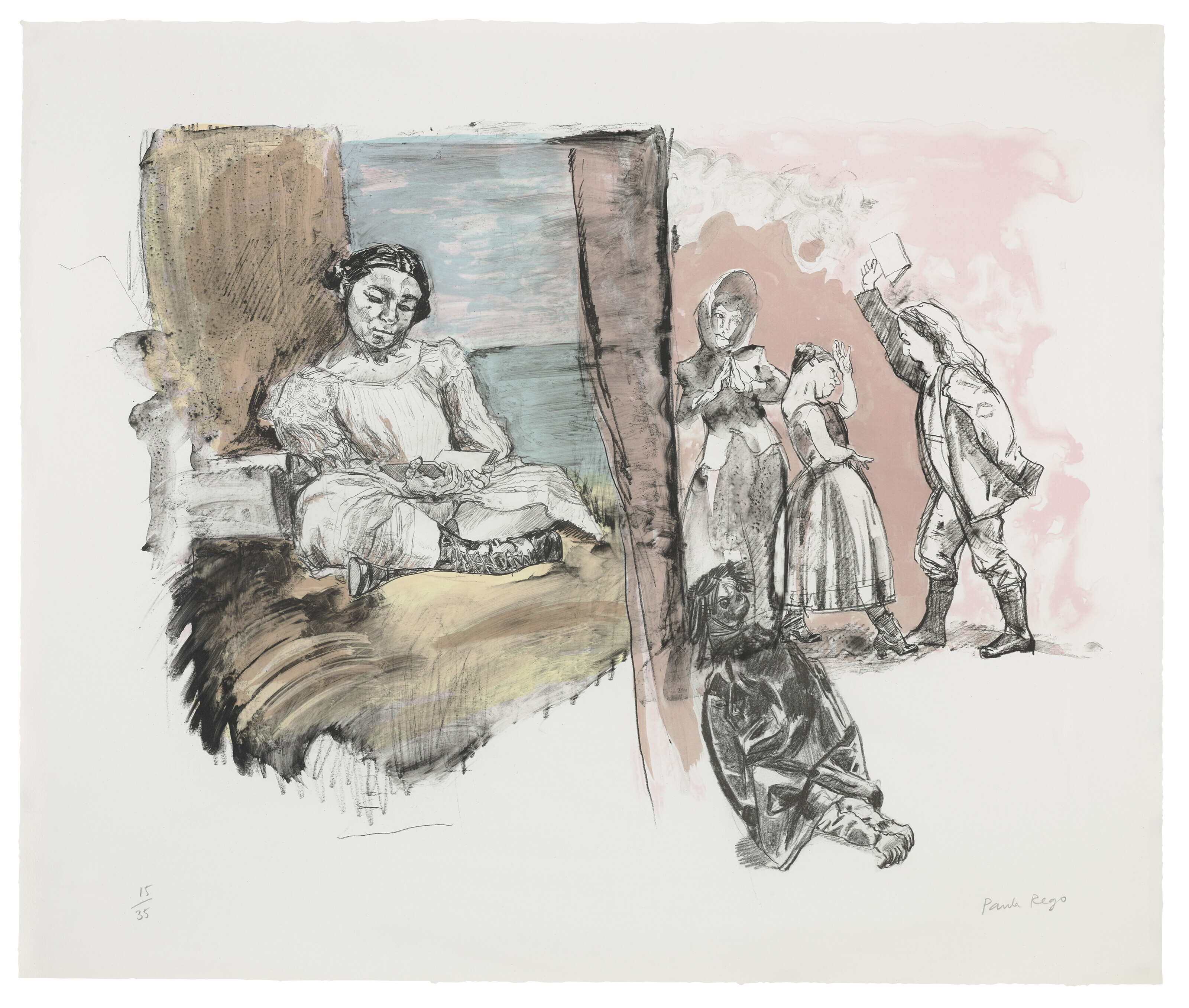 PAULA REGO (1935-2022), Girl reading at Window, from: Jane Eyre ...
