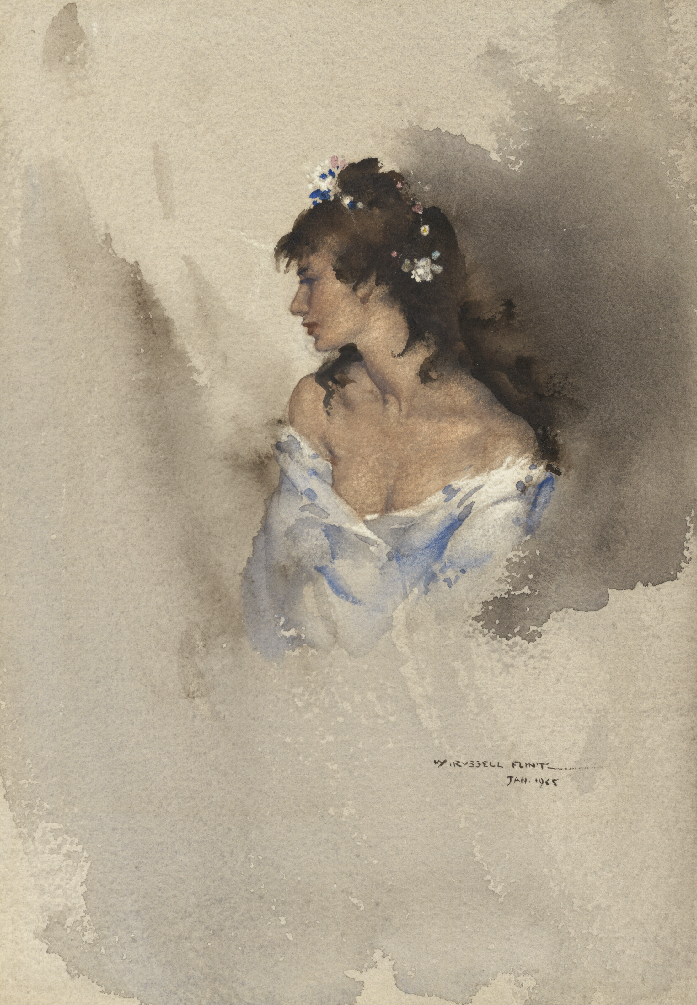 SIR WILLIAM RUSSELL FLINT, R.A., P.R.W.S., R.S.W. (BRITISH, 1880-1969 ...