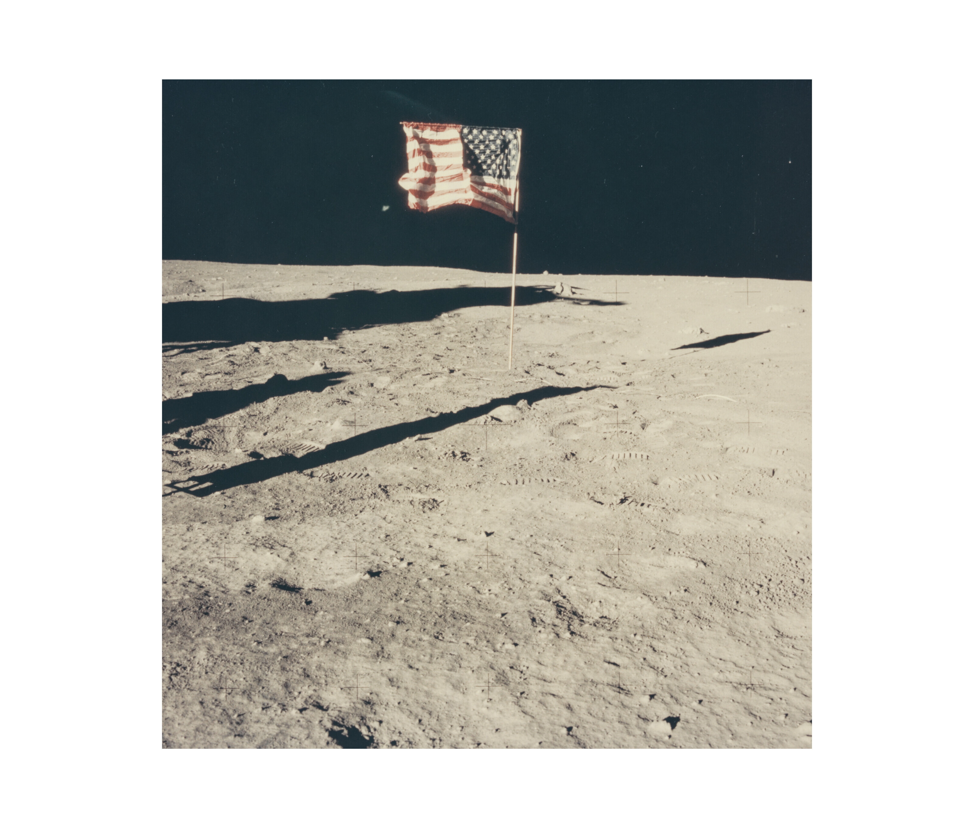 THE AMERICAN FLAG ON THE MOON, BUZZ ALDRIN; [APOLLO 11], JULY 16-24 ...