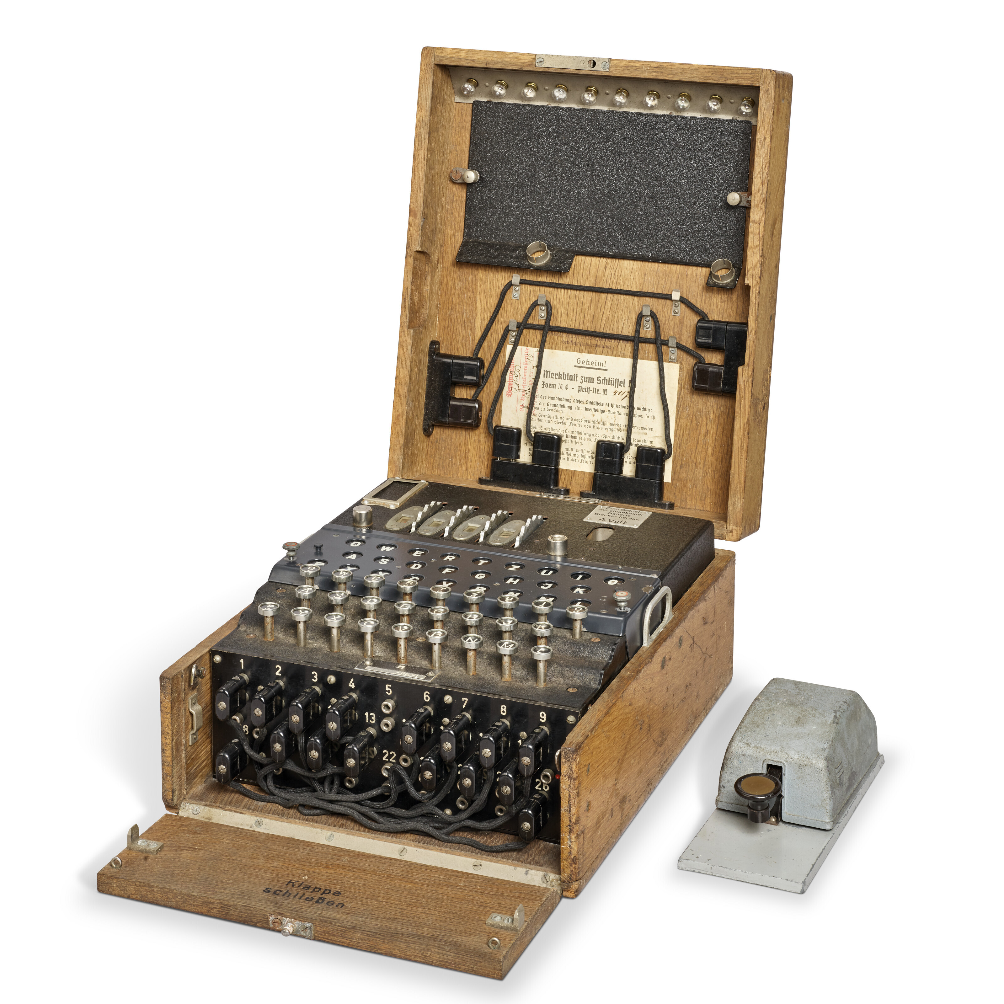 A FOUR-ROTOR ENIGMA CIPHER MACHINE, HEIMSOETH & RINKE; NOVEMBER, 1941 ...