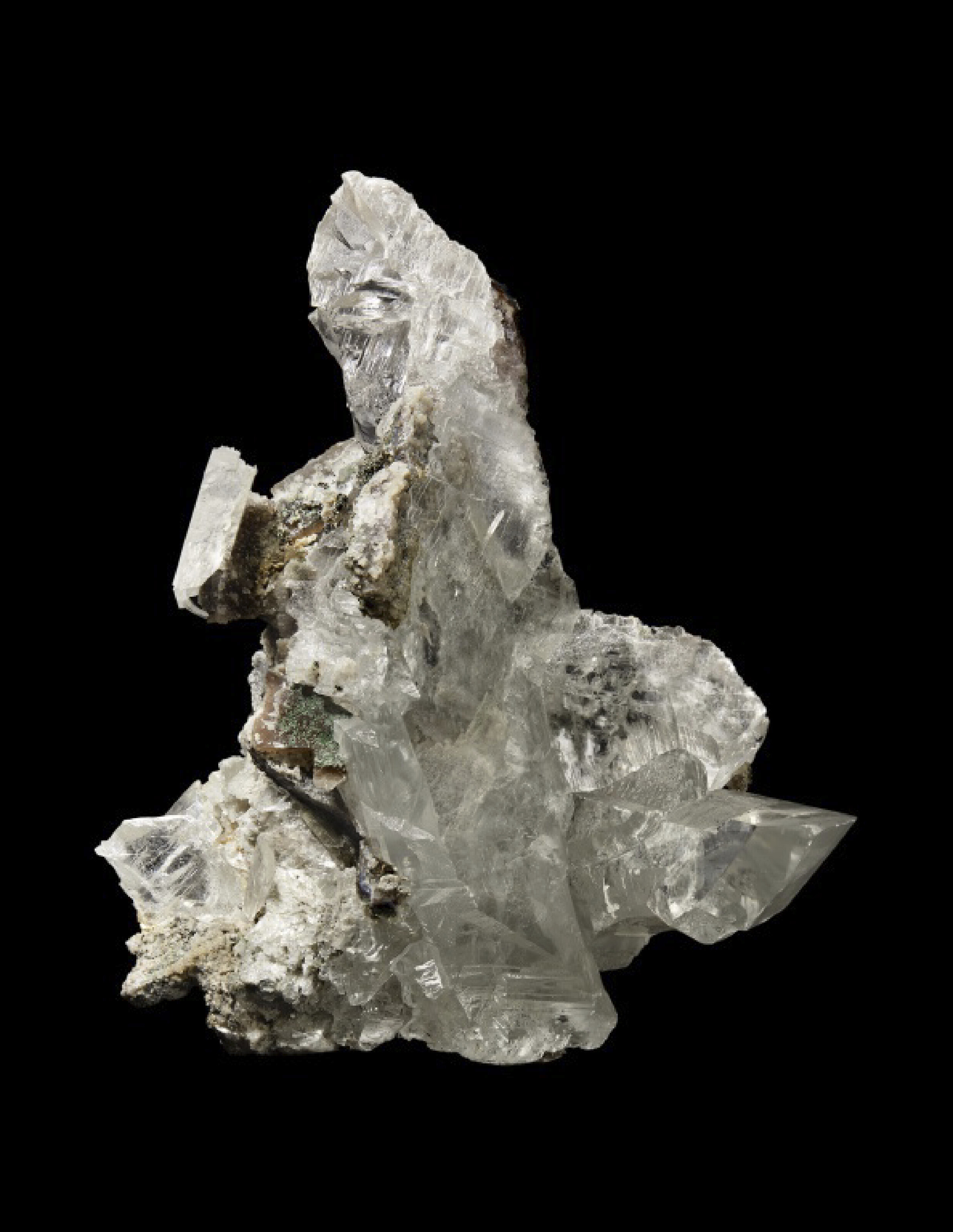 A VERY LARGE SPECIMEN OF "MARY'S GLASS" SELENITE WITH TRANSPARENT AND ...