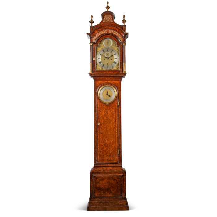 JOHN ELLICOTT, LONDON, CIRCA 1740, A GEORGE II STRKING LONGCASE CLOCK ...