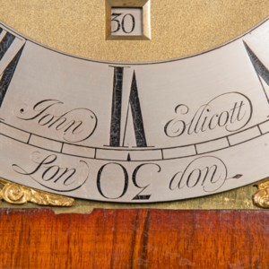 JOHN ELLICOTT, LONDON, CIRCA 1740, A GEORGE II STRKING LONGCASE CLOCK ...