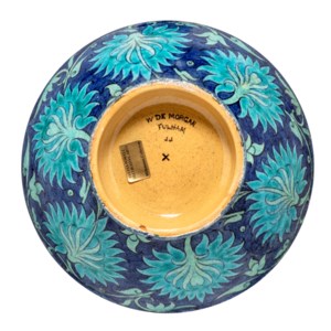 A WILLIAM DE MORGAN VASE AND COVER, CIRCA 1890, BLACK PAINTED W DE ...