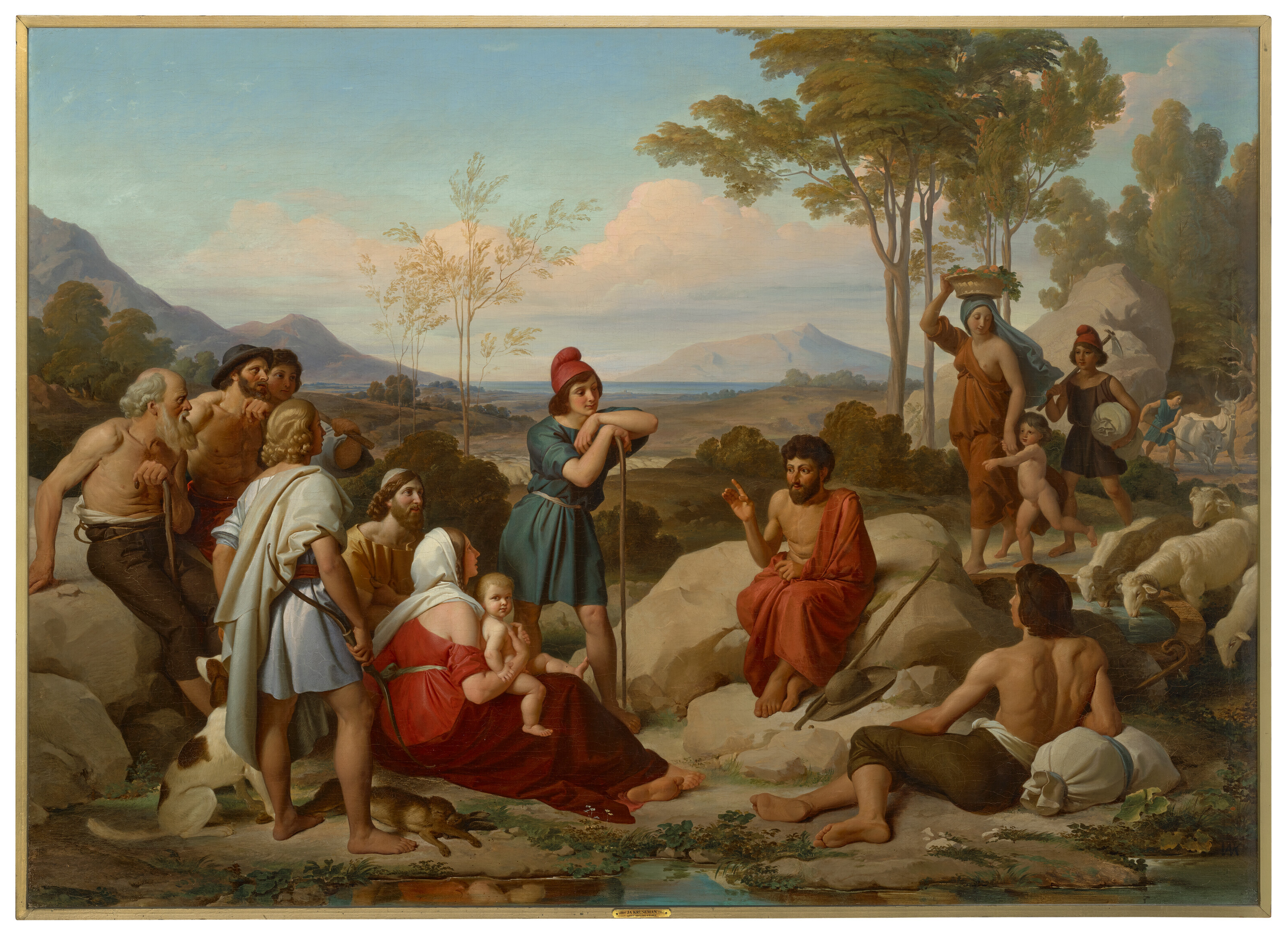 JAN ADAM JANSZOON KRUSEMAN (DUTCH, 1804-1862), Aesop telling a Fable ...