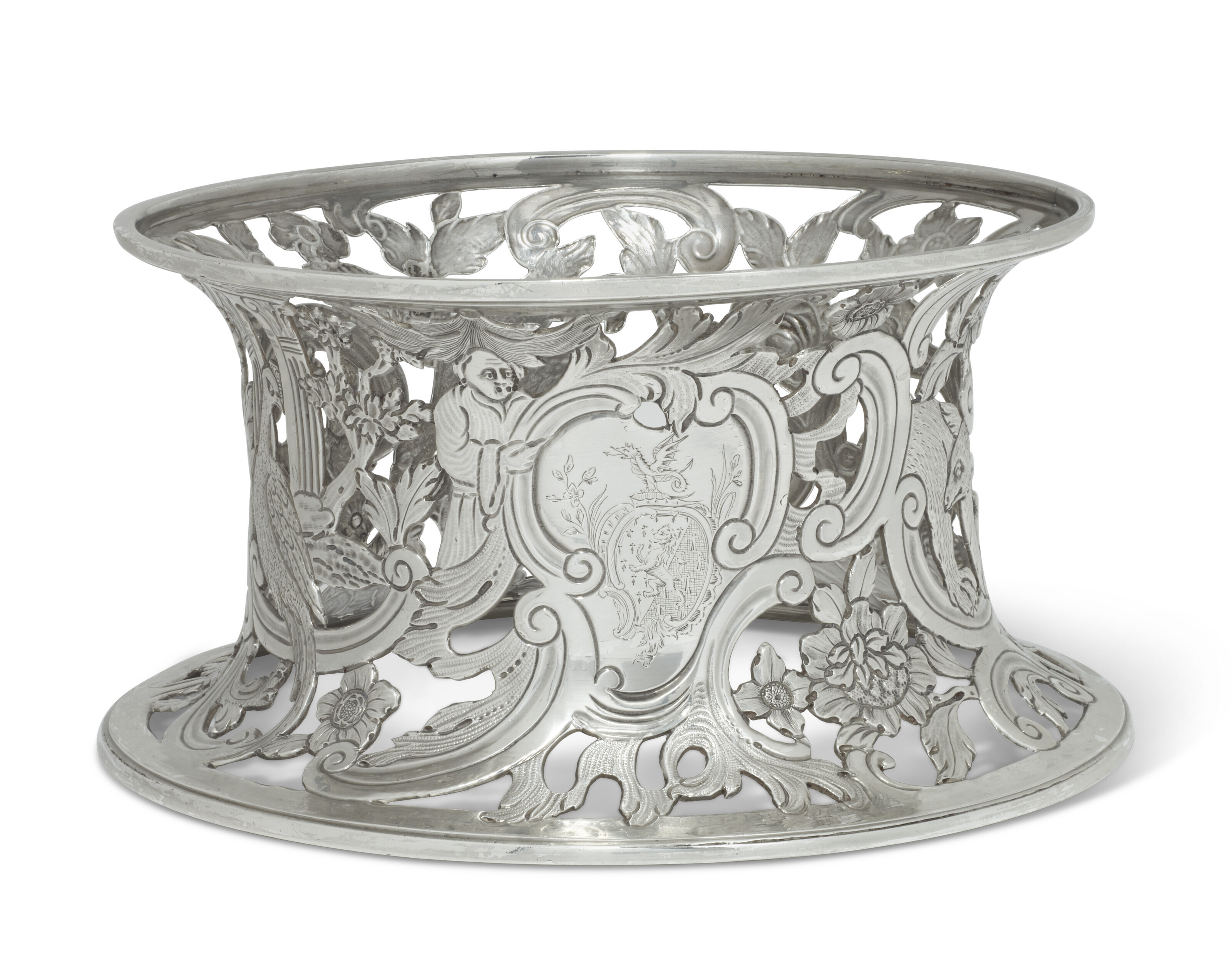 A GEORGE III IRISH SILVER DISH RING, MARK OF CHARLES TOWNSEND, DUBLIN ...