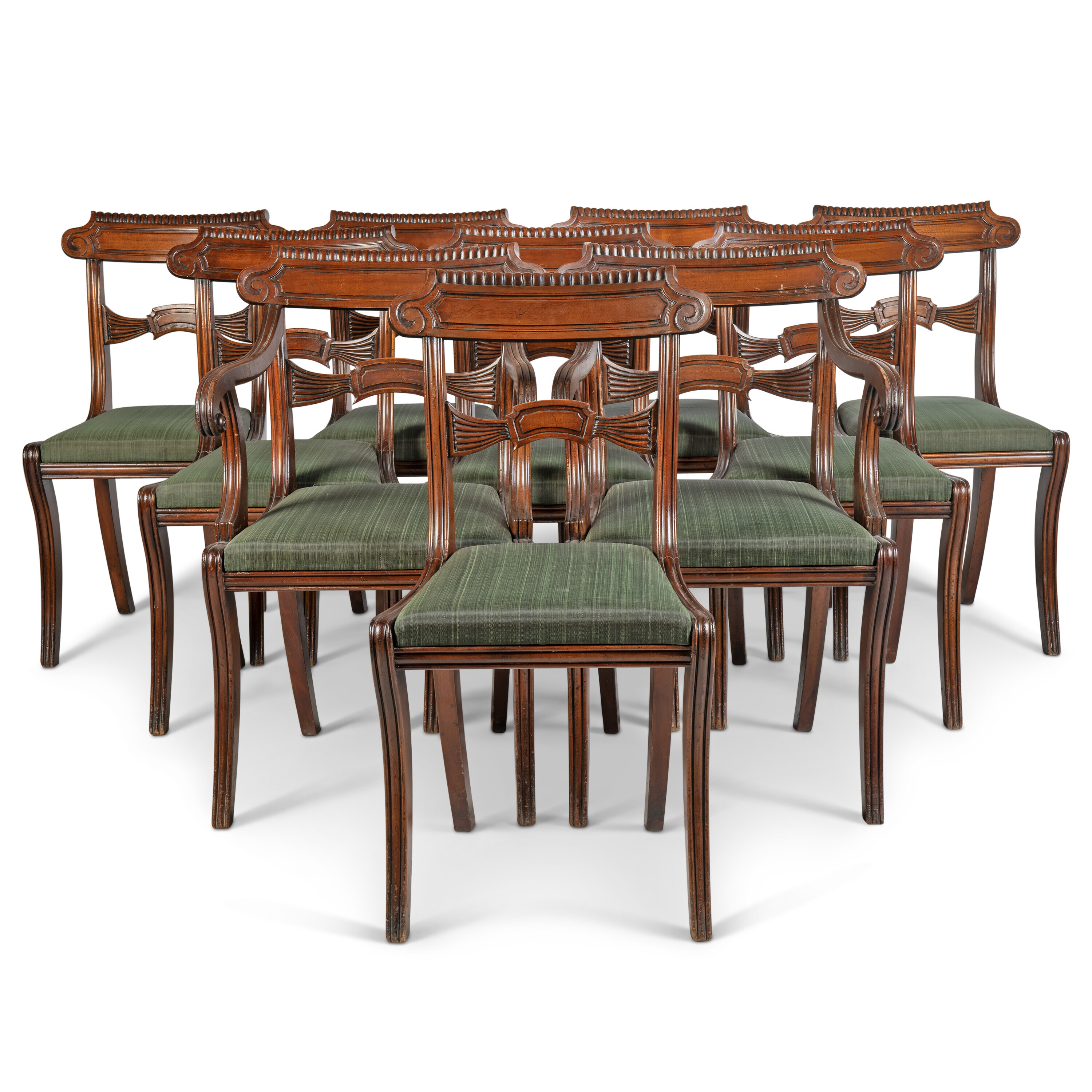 ‌MARGARET THATCHER: A SET OF TEN REGENCY-STYLE BRAZILIAN MAHOGANY ...