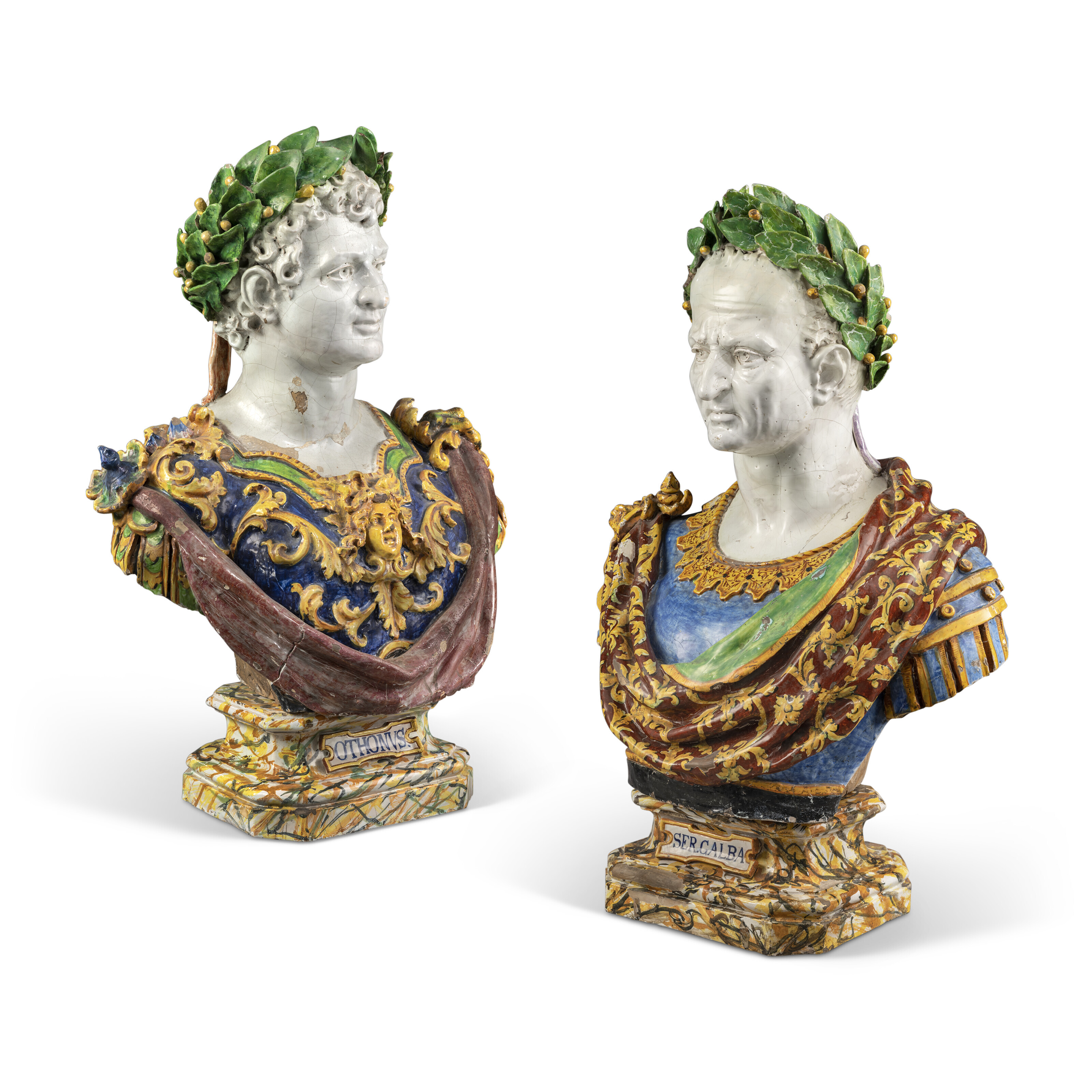 ANGELO MINGHETTI (1822-1885), BOLOGNA, A pair of Roman Emperors, Galba ...