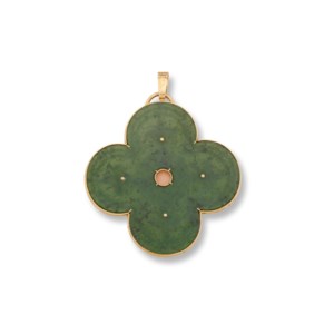 GARRARD & CO NEPHRITE AND CORAL PENDANT | Christie's