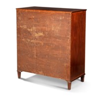 A GEORGE III SATINWOOD-CROSSBANDED MAHOGANY CHEST, BY WILLIAM INCE ...