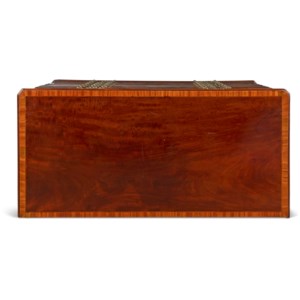 A GEORGE III SATINWOOD-CROSSBANDED MAHOGANY CHEST, BY WILLIAM INCE ...