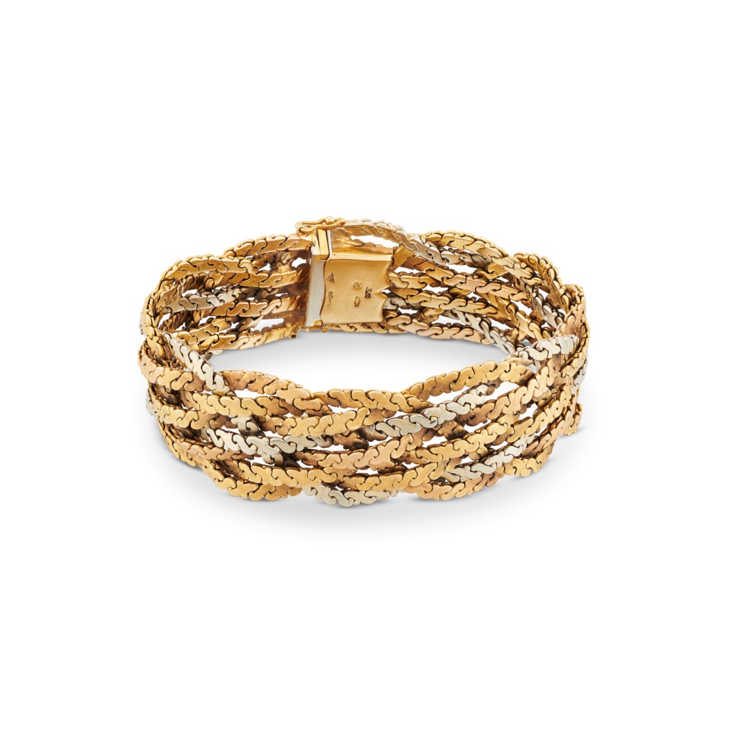 GOLD BRACELET, RETAILED BY GARRARD & CO | Christie's