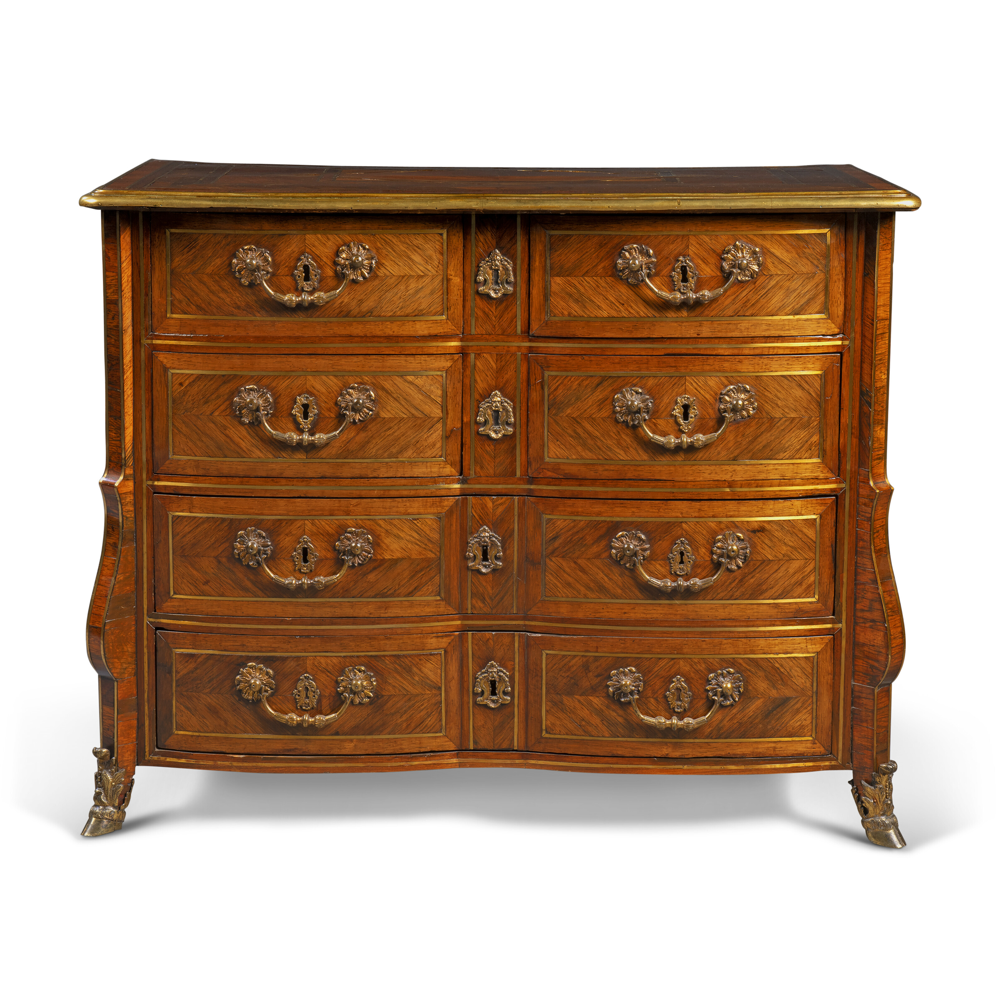 A LATE LOUIS XIV BRASS-MOUNTED ROSEWOOD COMMODE, CIRCA 1715 | Christie’s