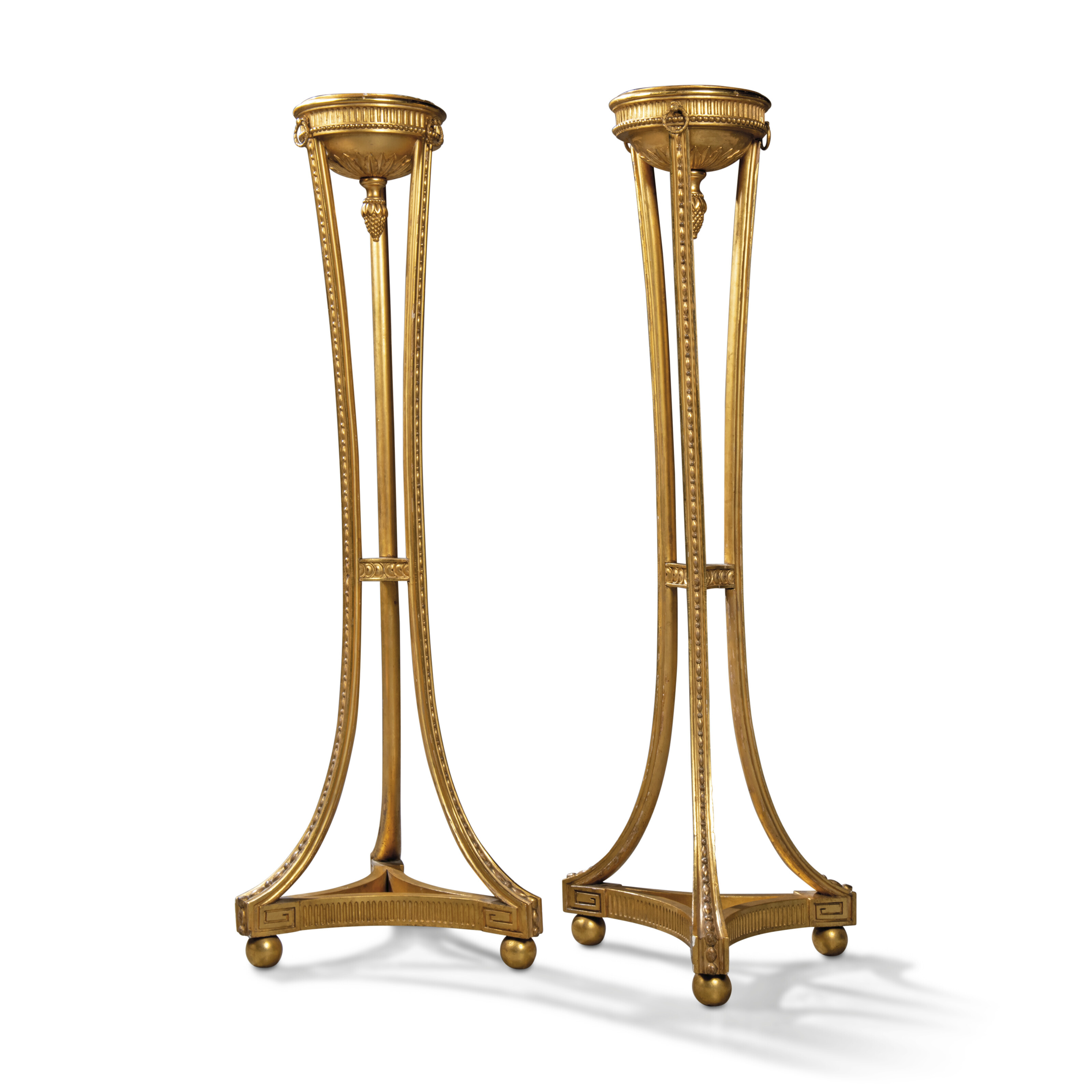 A PAIR OF ADAM REVIVAL GILTWOOD TORCHERES, 19TH CENTURY | Christie’s