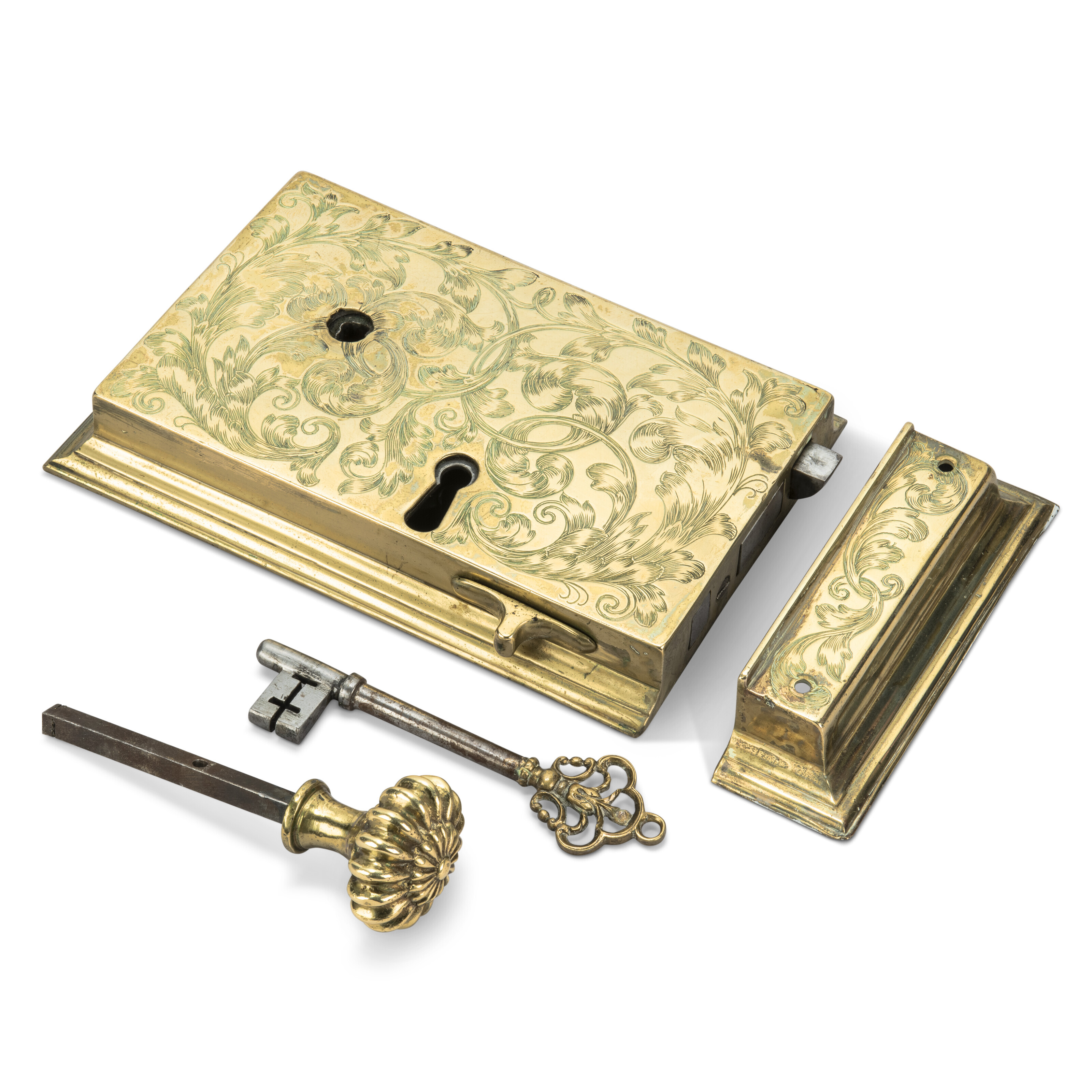 A QUEEN ANNE BRASS DOOR LOCK, CIRCA 1710 | Christie’s