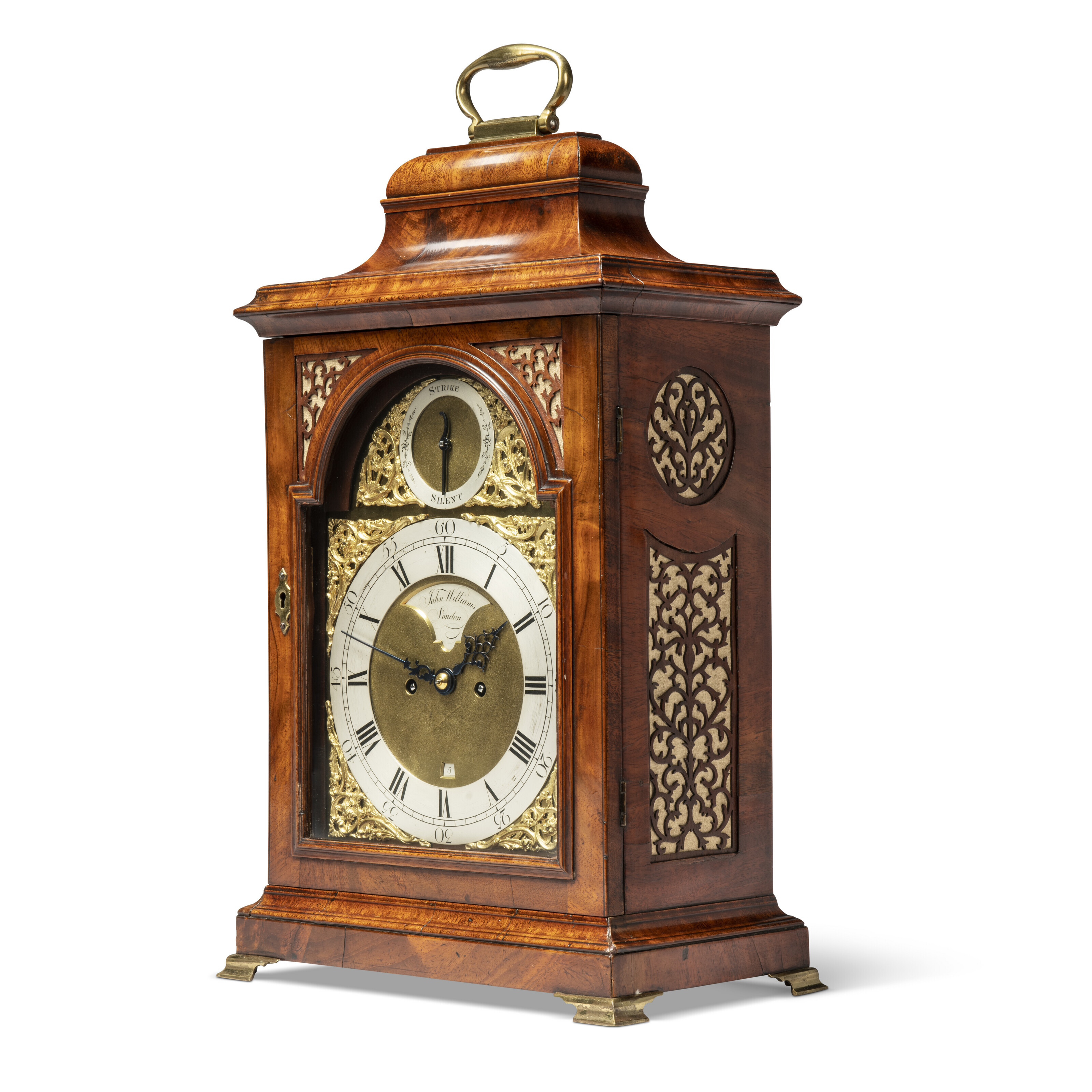 A GEORGE III MAHOGANY STRIKING TABLE CLOCK, JOHN WILLIAMS, LONDON ...