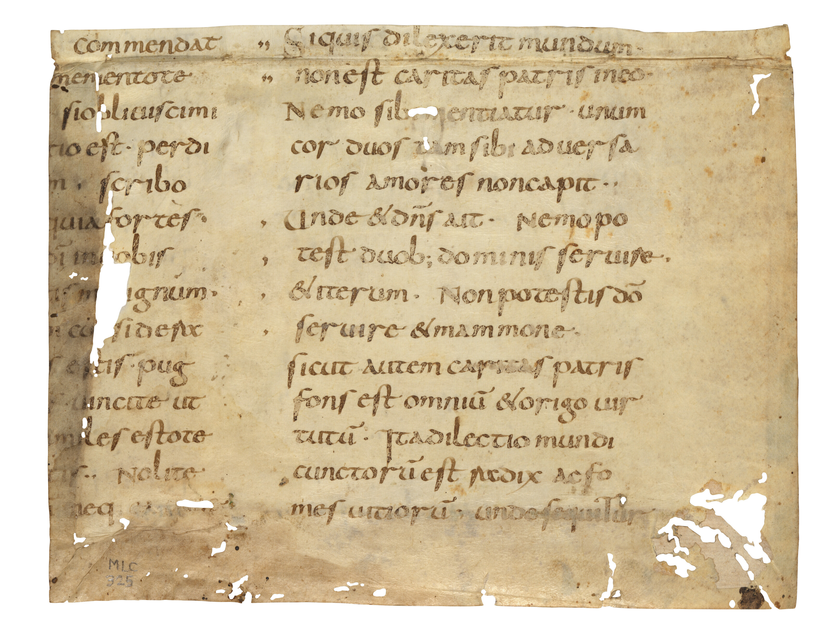Bede (673-735), Fragment from Bede, Super Epistolas Catholicas in Latin ...