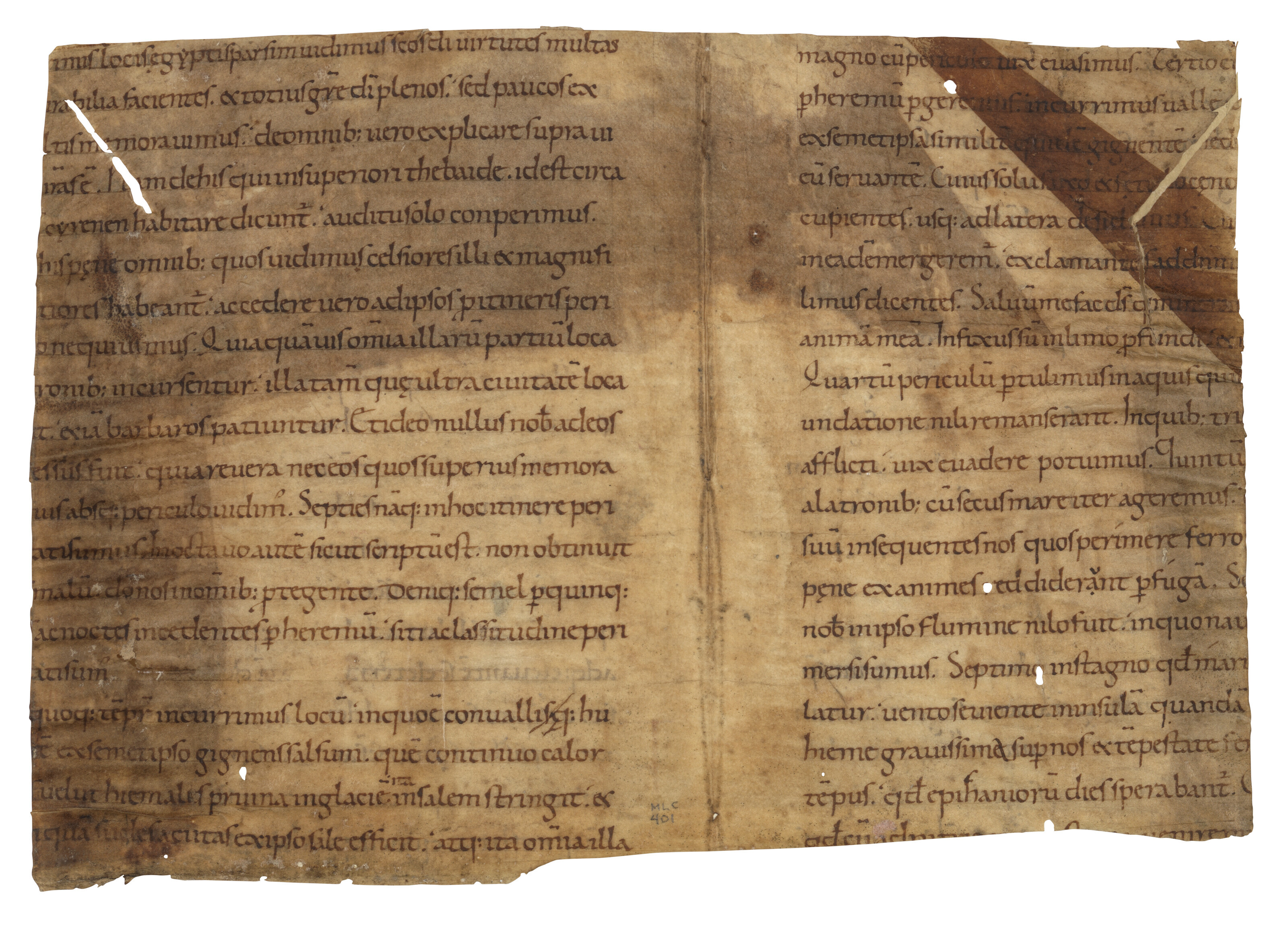 Rufinus of Aquileia (c.344-411), A partial bifolium from Historia ...