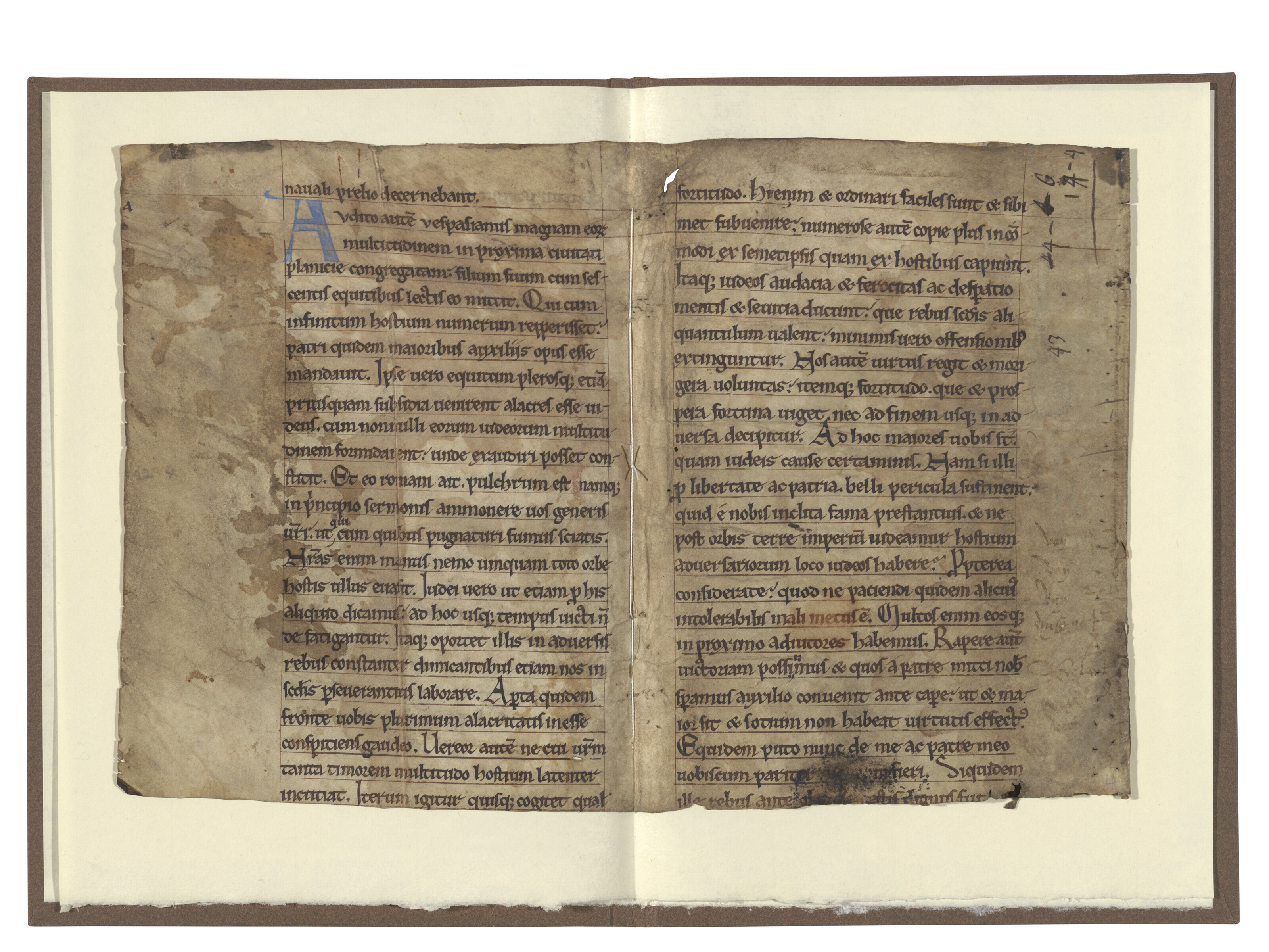 Titus Flavius Josephus (37-100), A fragment from De bello Judaico in ...