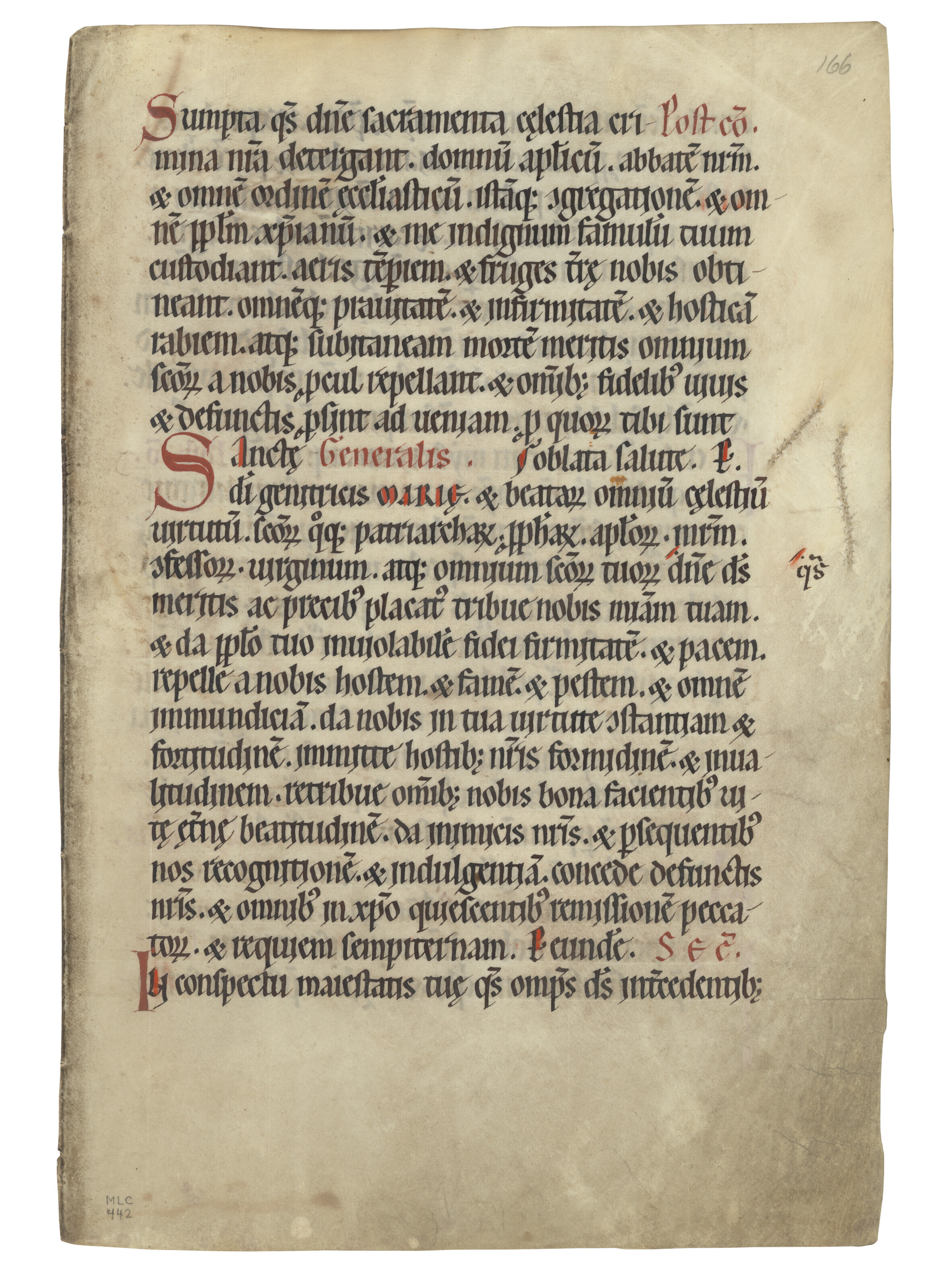 An Austrian or Bohemian Missal leaf, Leaf from a Missal in Latin ...
