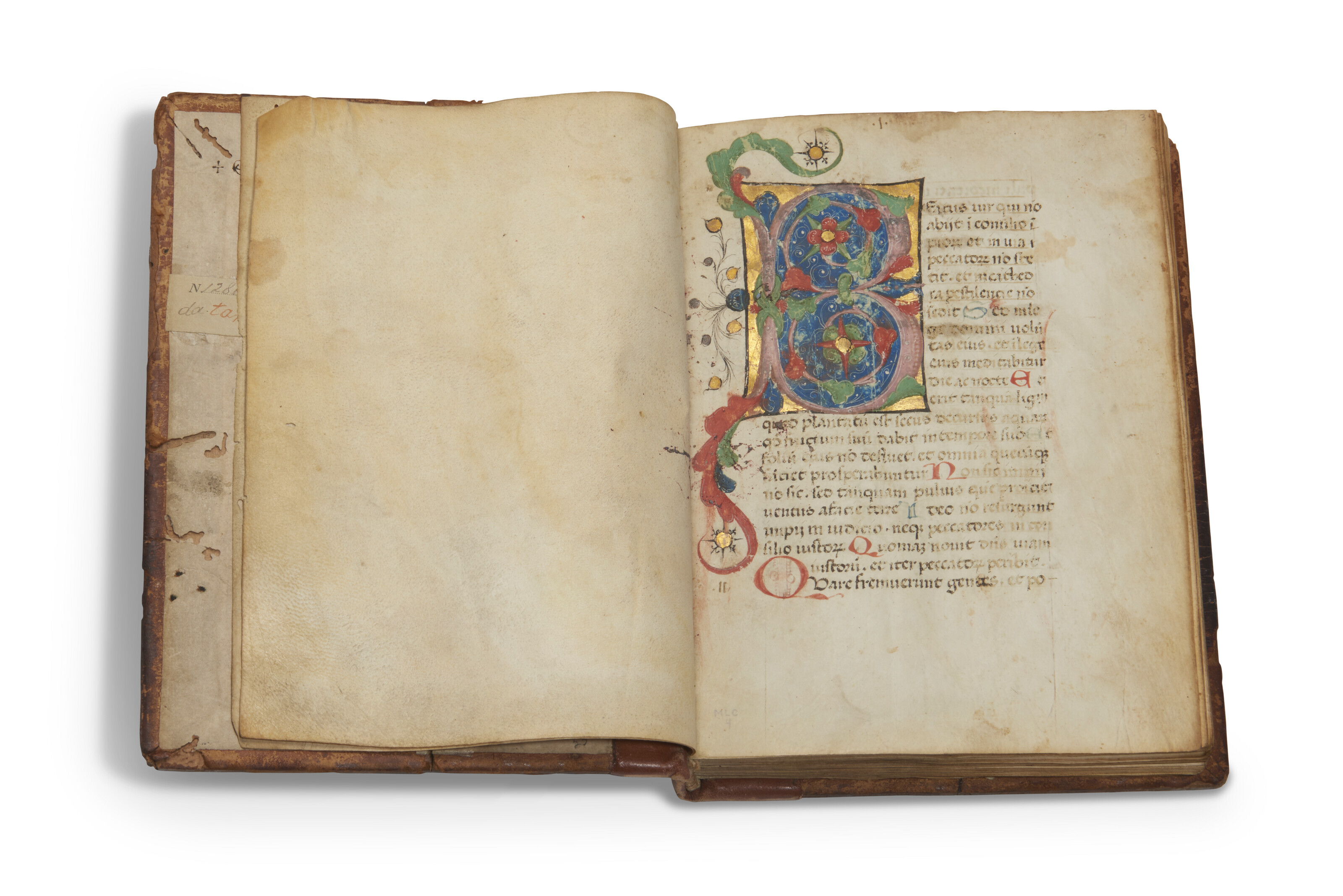 Anonymous Paduan workshop, Psalter, in Latin, illuminated manuscript on ...