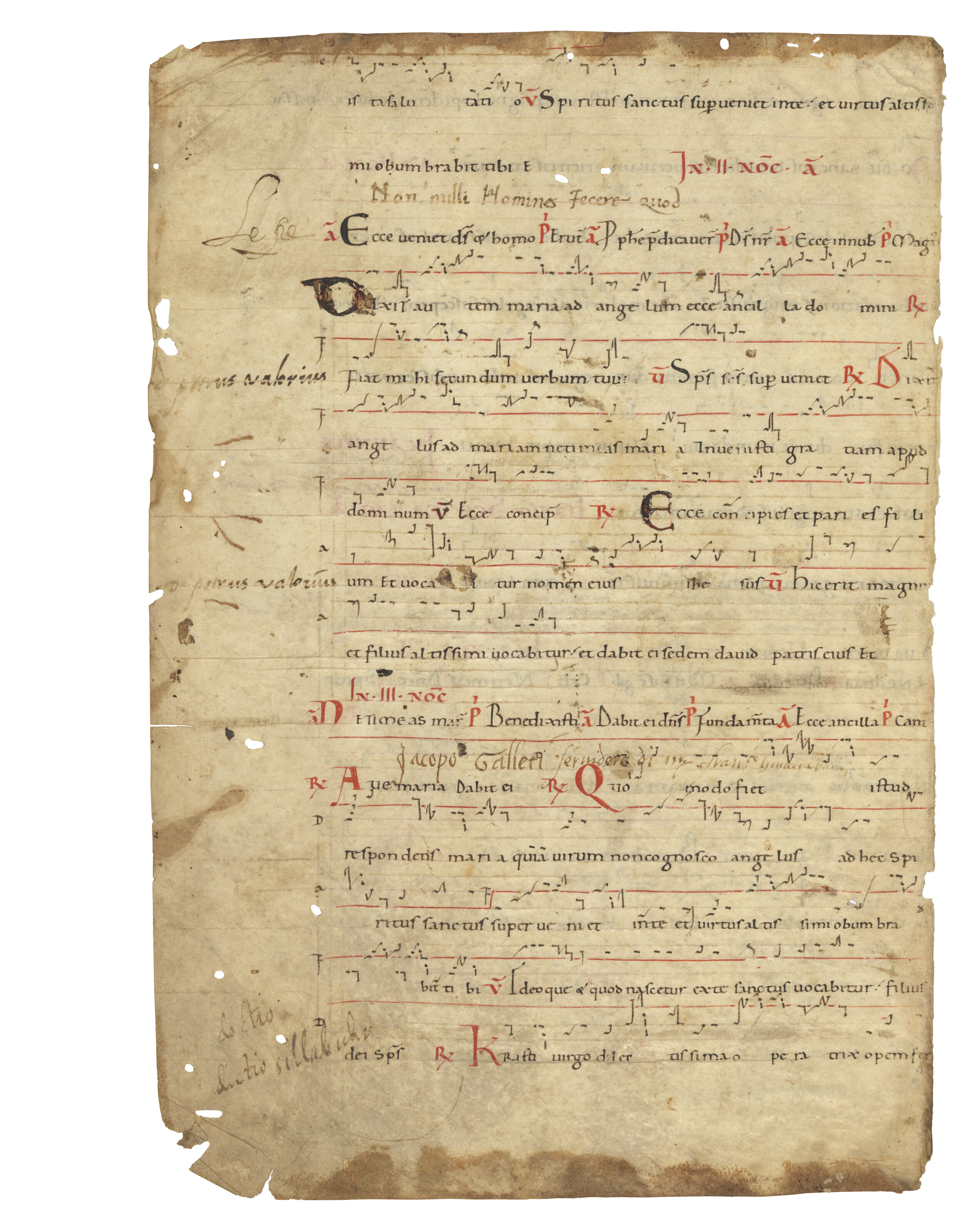Music, A study group of noted medieval fragments and leaves, in Latin ...