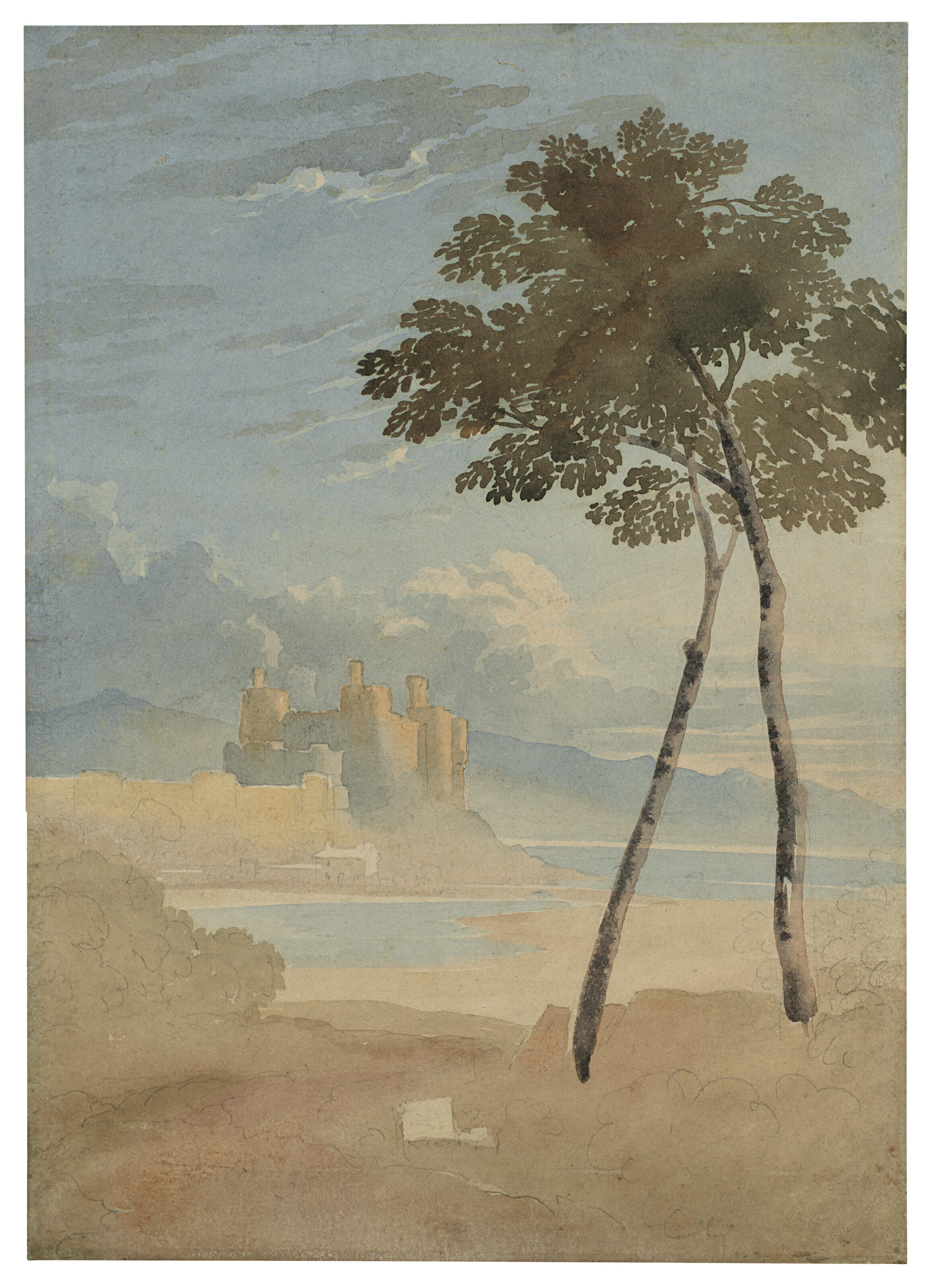 JOHN VARLEY, O.W.S. (LONDON 1778-1842), View of Conwy Castle, North ...
