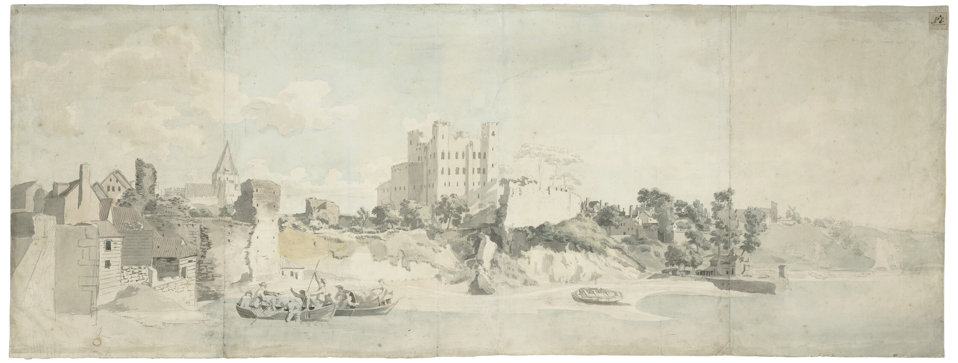SAMUEL SCOTT (LONDON 1701-1772 BATH), Rochester Castle, Kent, from the ...