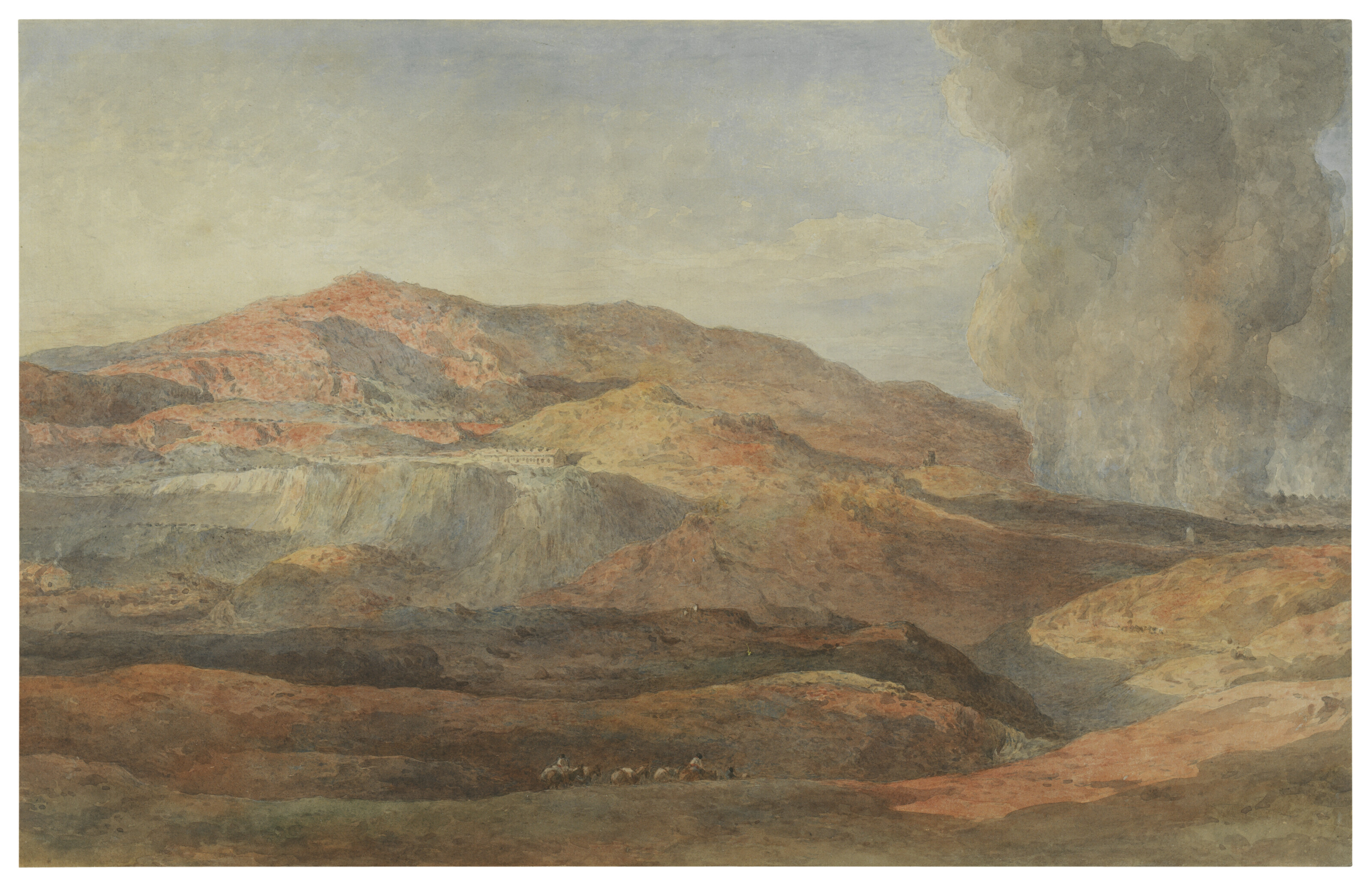 EDWARD ANGELO GOODALL, R.W.S. (LONDON 1819-1908), A quarry with a ...