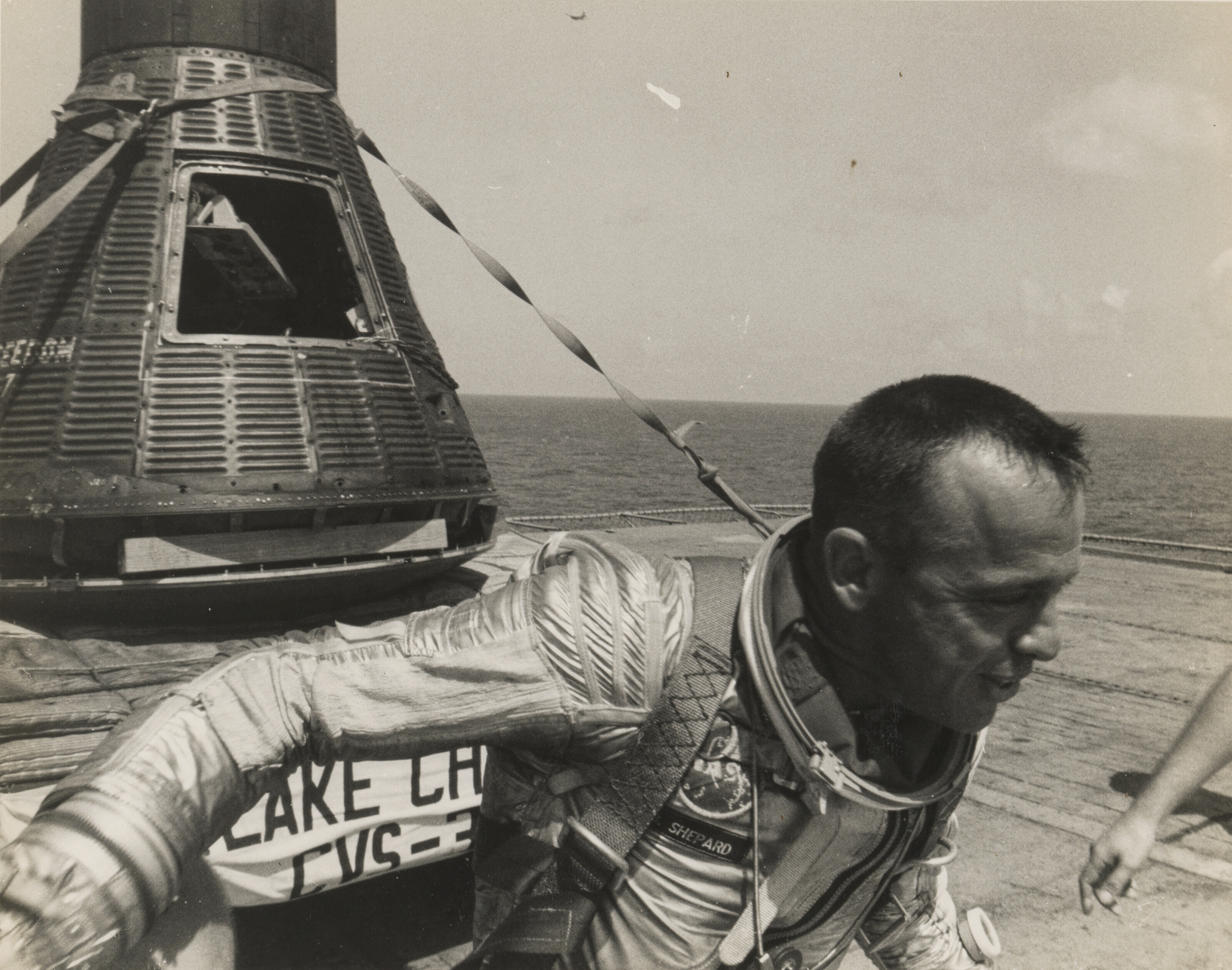 ALAN SHEPARD EXITING FREEDOM 7 CAPSULE, MAY 5, 1961, NASA [MERCURY ...